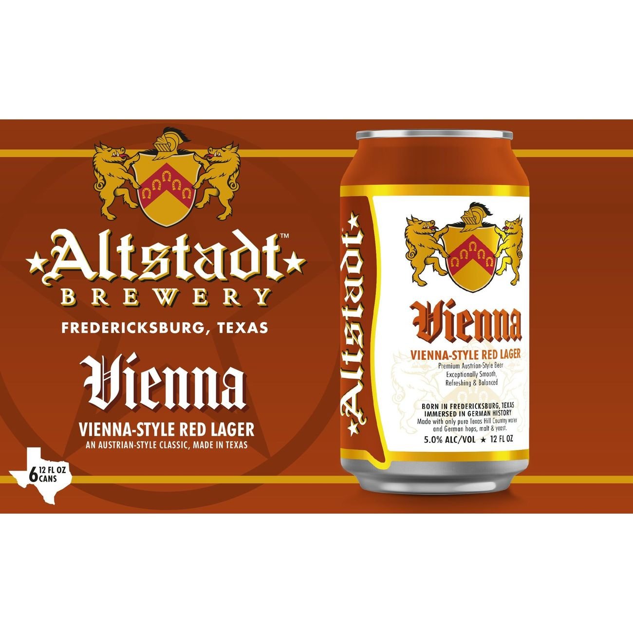 Altstadt Vienna Style Red Lager Craft Beer 6 pk Cans - Shop Beer at H-E-B