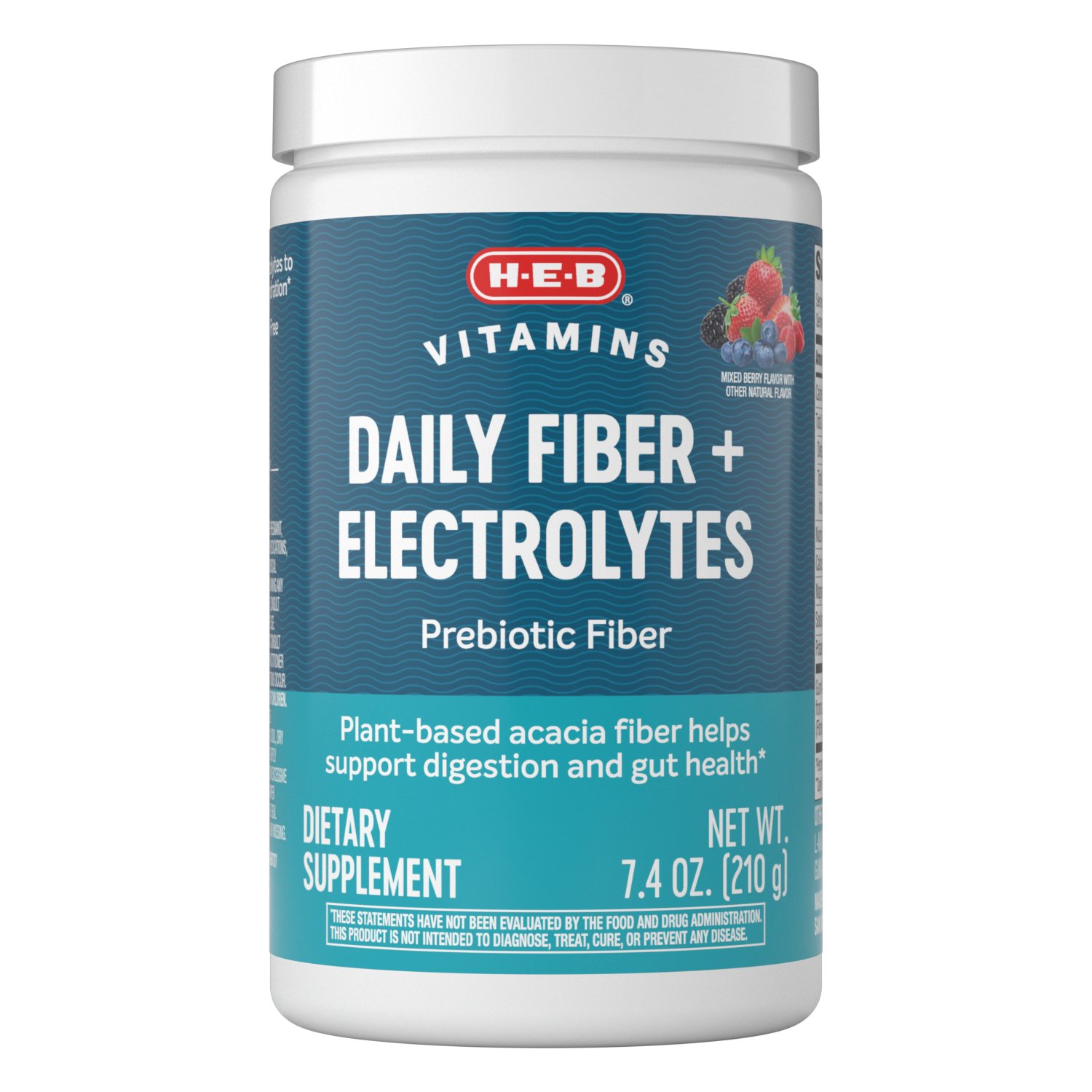 H-E-B Vitamins Daily Fiber & Electrolytes Powder Mix - Mixed Berry ...