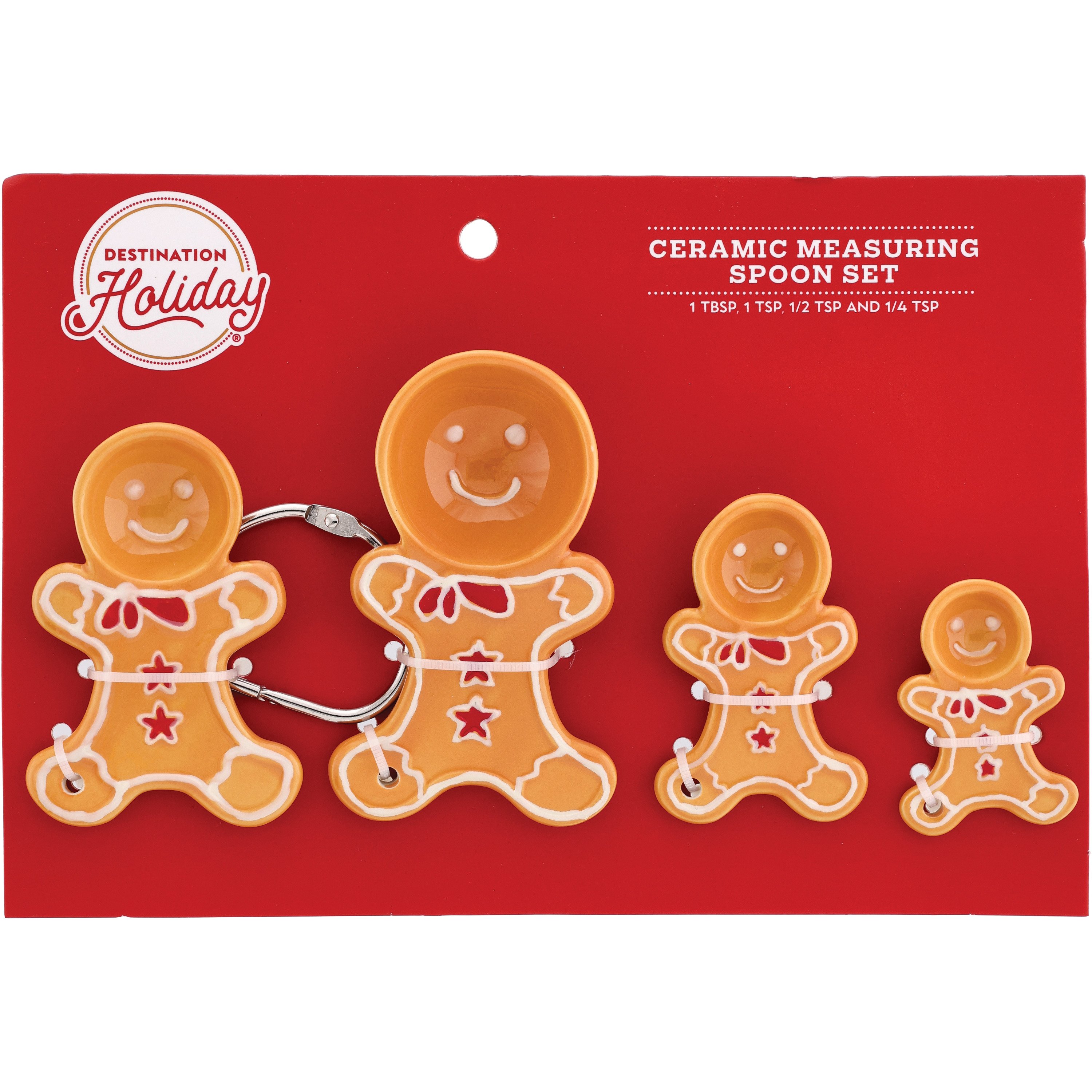 Destination Holiday Gingerbread Ceramic Measuring Spoon Set - Shop ...