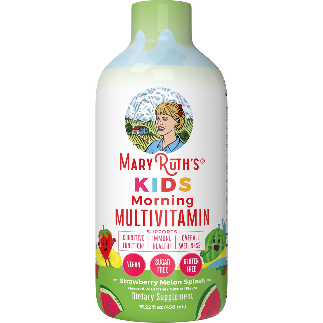 Mary Ruth's Kids' Liquid Morning Multivitamin - Strawberry Melon Splash ...