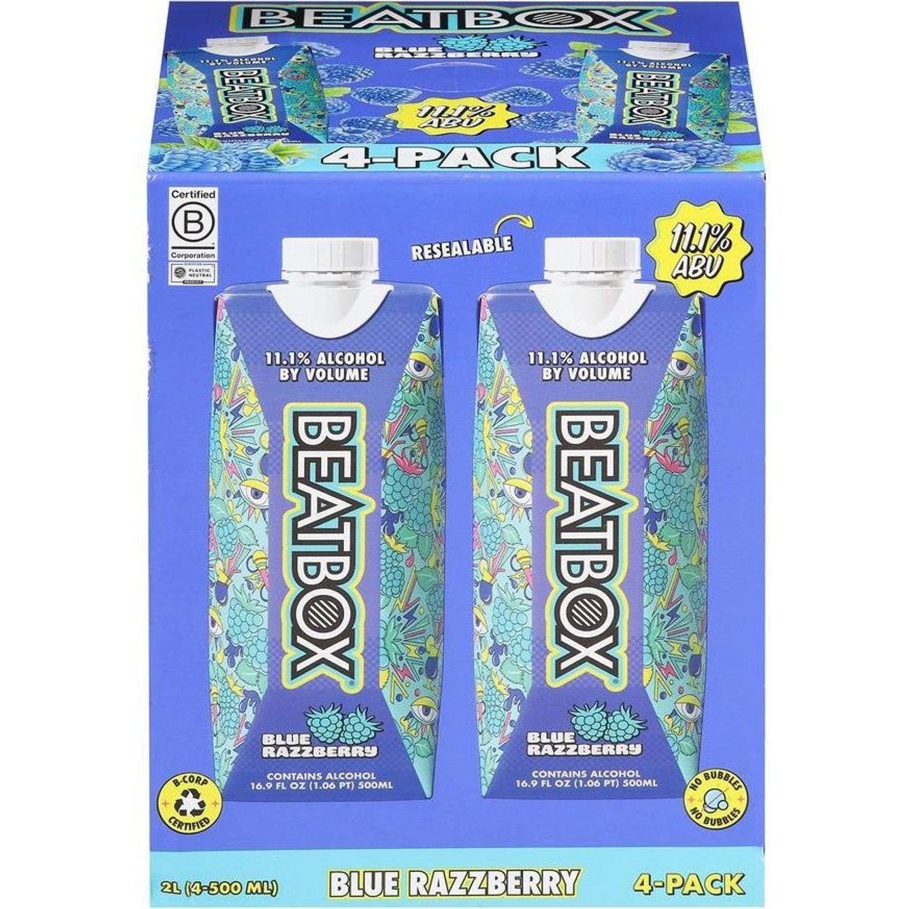 BeatBox Blue Razzberry 4 pk Cans - Shop Beer at H-E-B