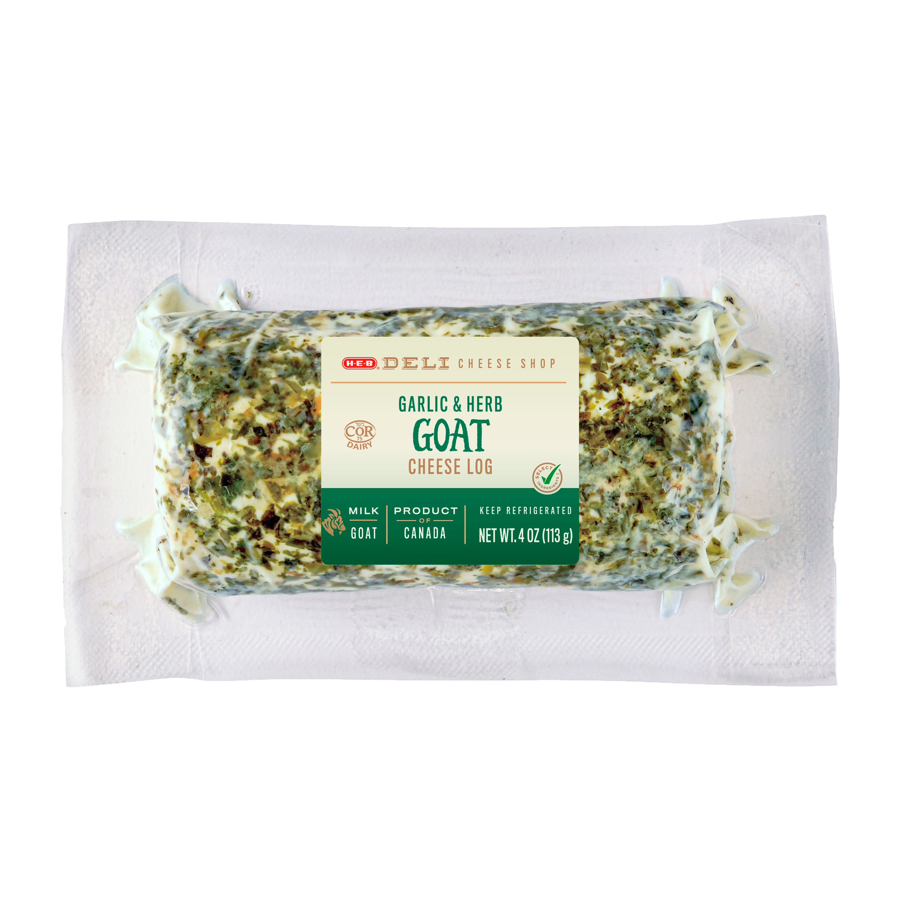 H-E-B Deli Garlic & Herb Goat Cheese Log - Shop Cheese at H-E-B
