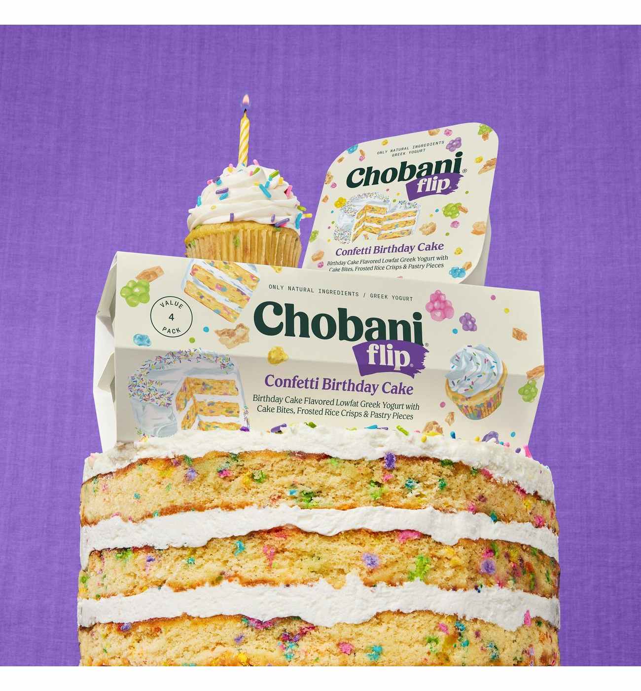 Chobani Flip Low Fat Confetti Birthday Cake Greek Yogurt - Shop Yogurt ...