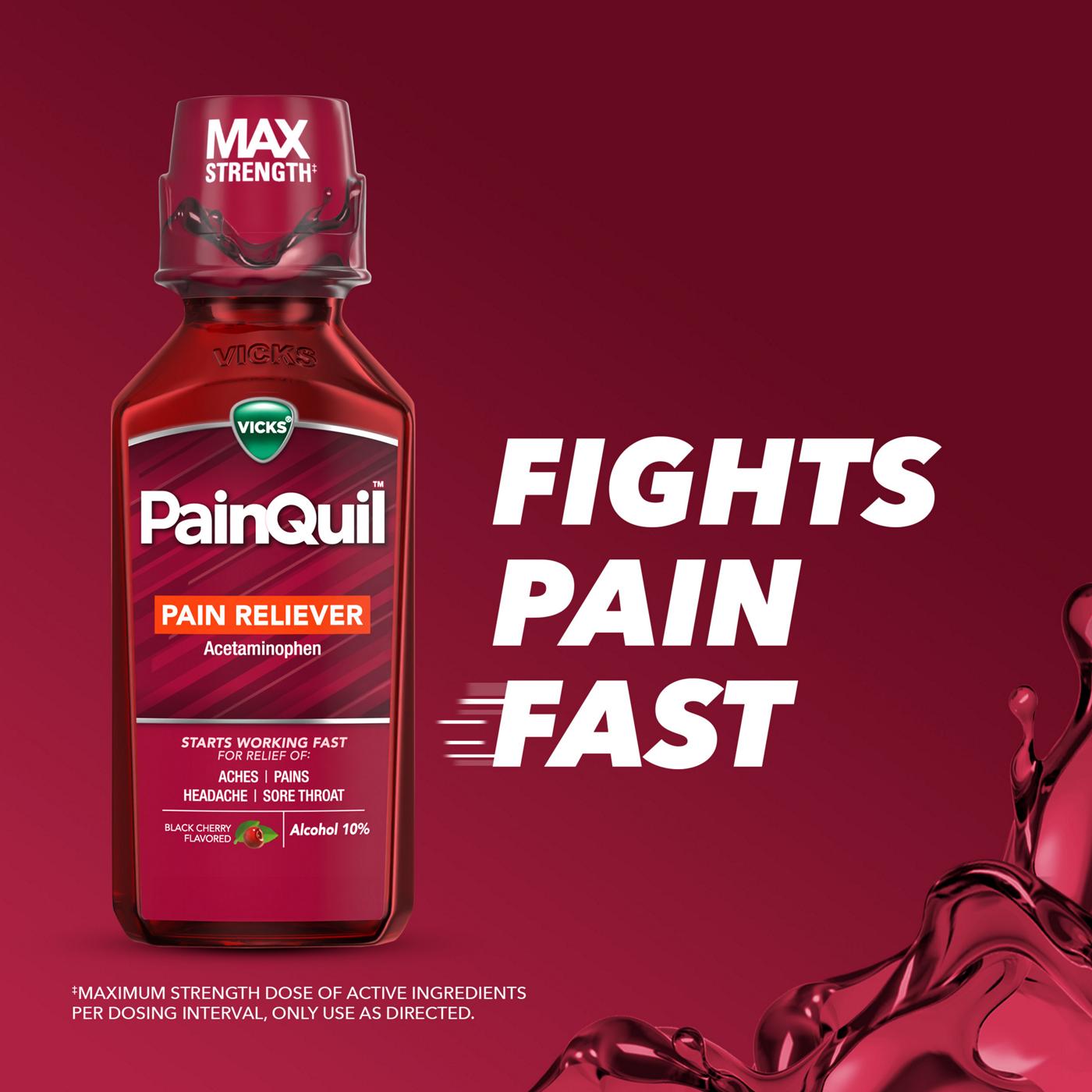 Vicks PainQuil Liquid Daytime Pain Relief Acetaminophen Max Strength ...