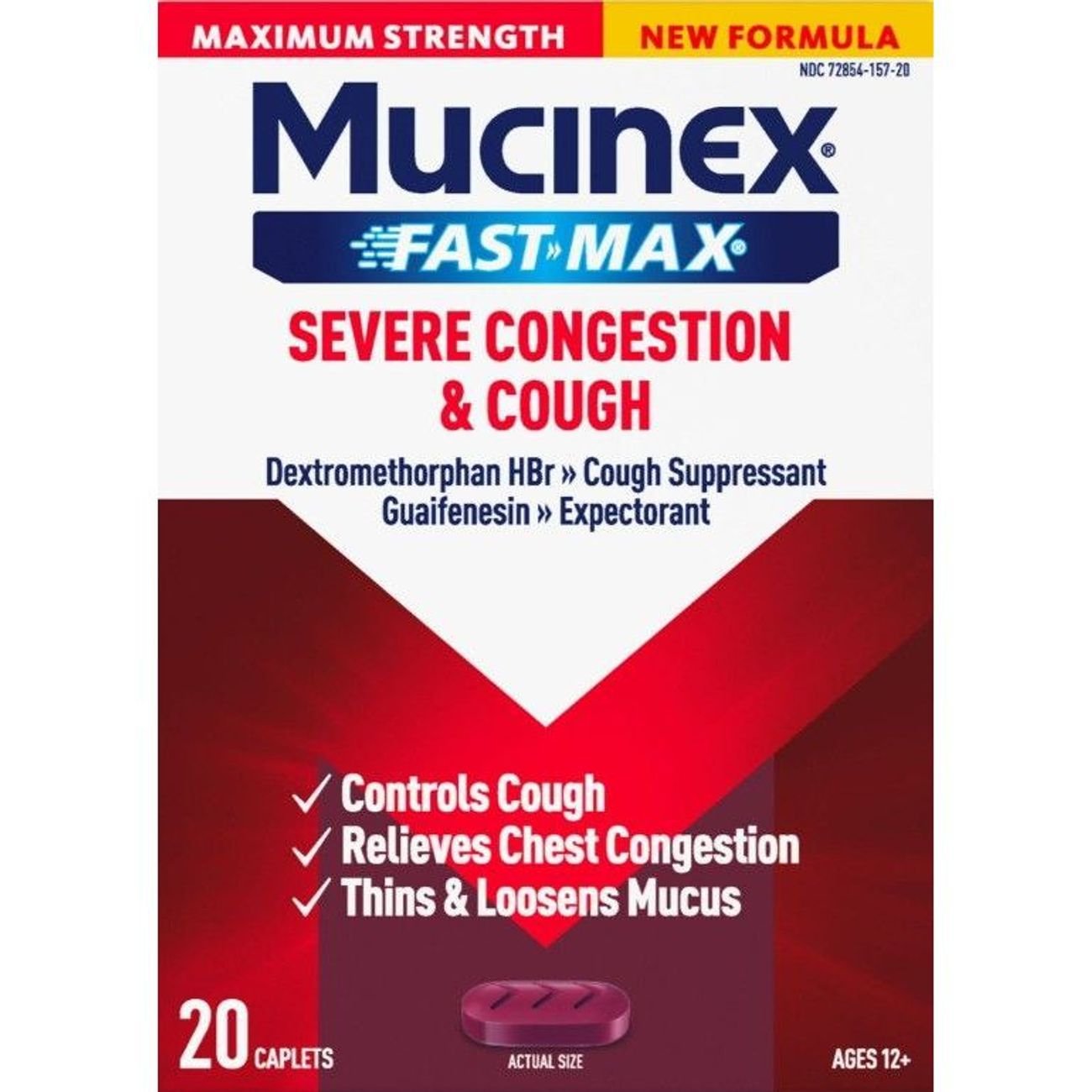 Mucinex Fast Max Severe Congestion & Cough Caplets - Shop Sinus ...