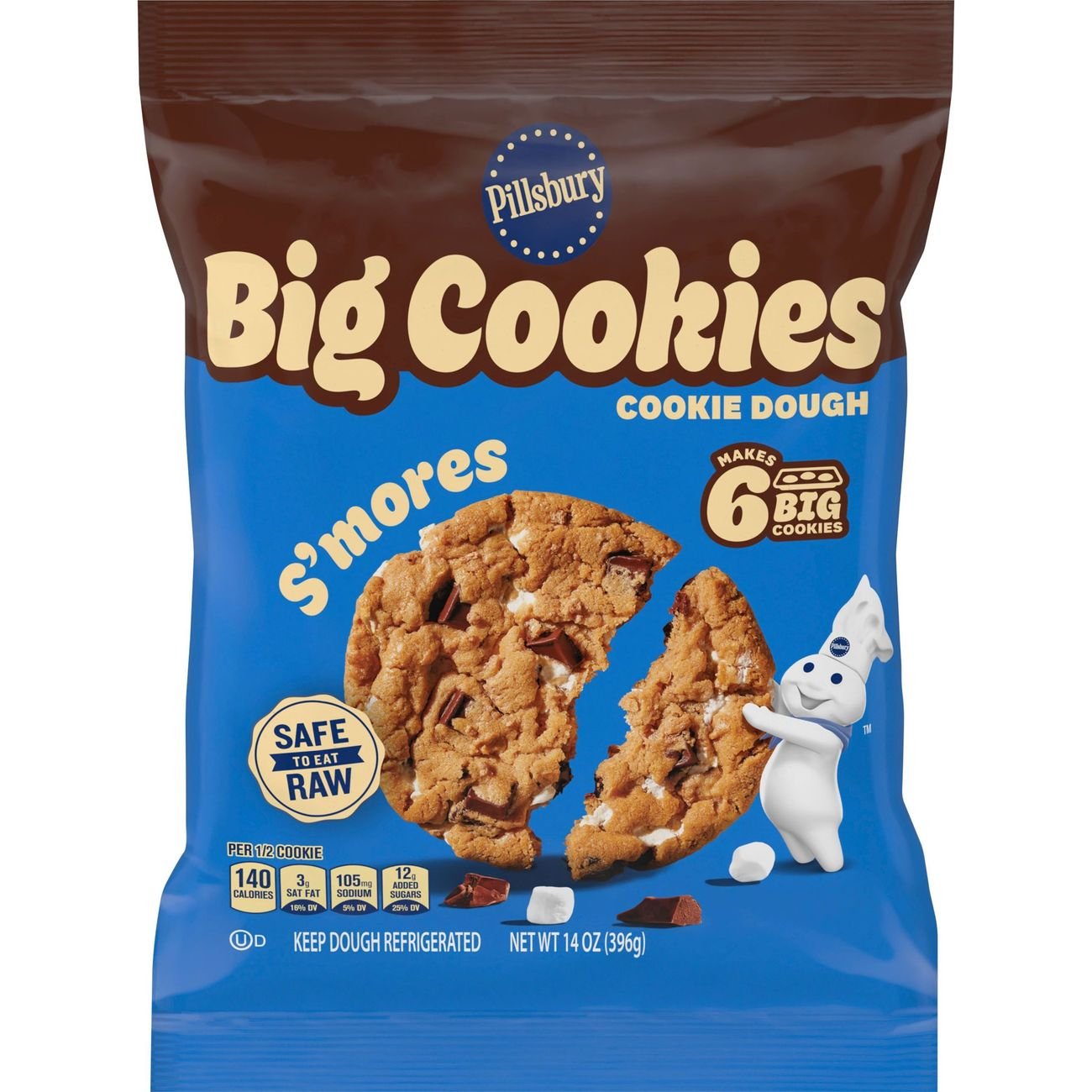 Pillsbury Big Cookies S'mores Cookie Dough - Shop Biscuit & cookie ...