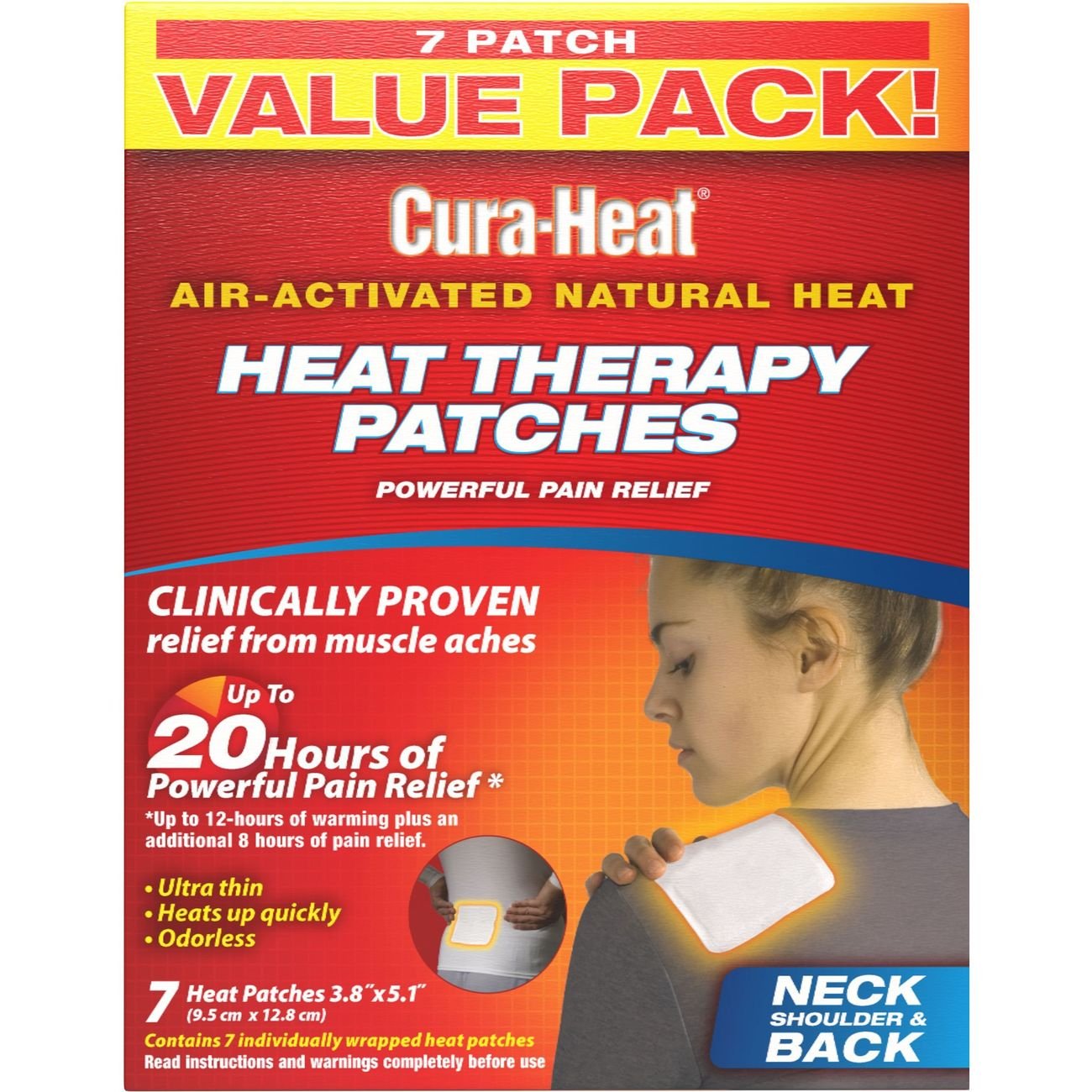 Cura-Heat Heat Therapy Muscle Pain Relief Patches - Large - Shop Muscle ...
