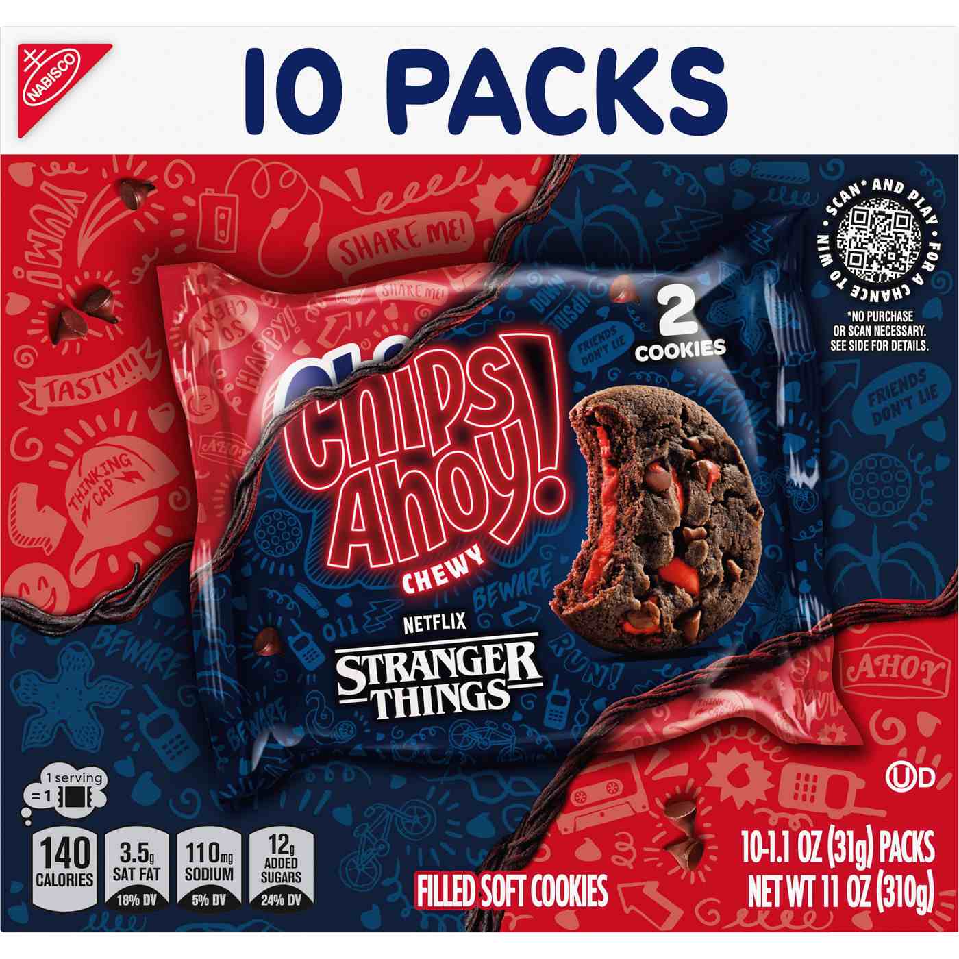 Chips Ahoy! Limited Edition Stranger Things Chewy Filled Soft Cookies ...