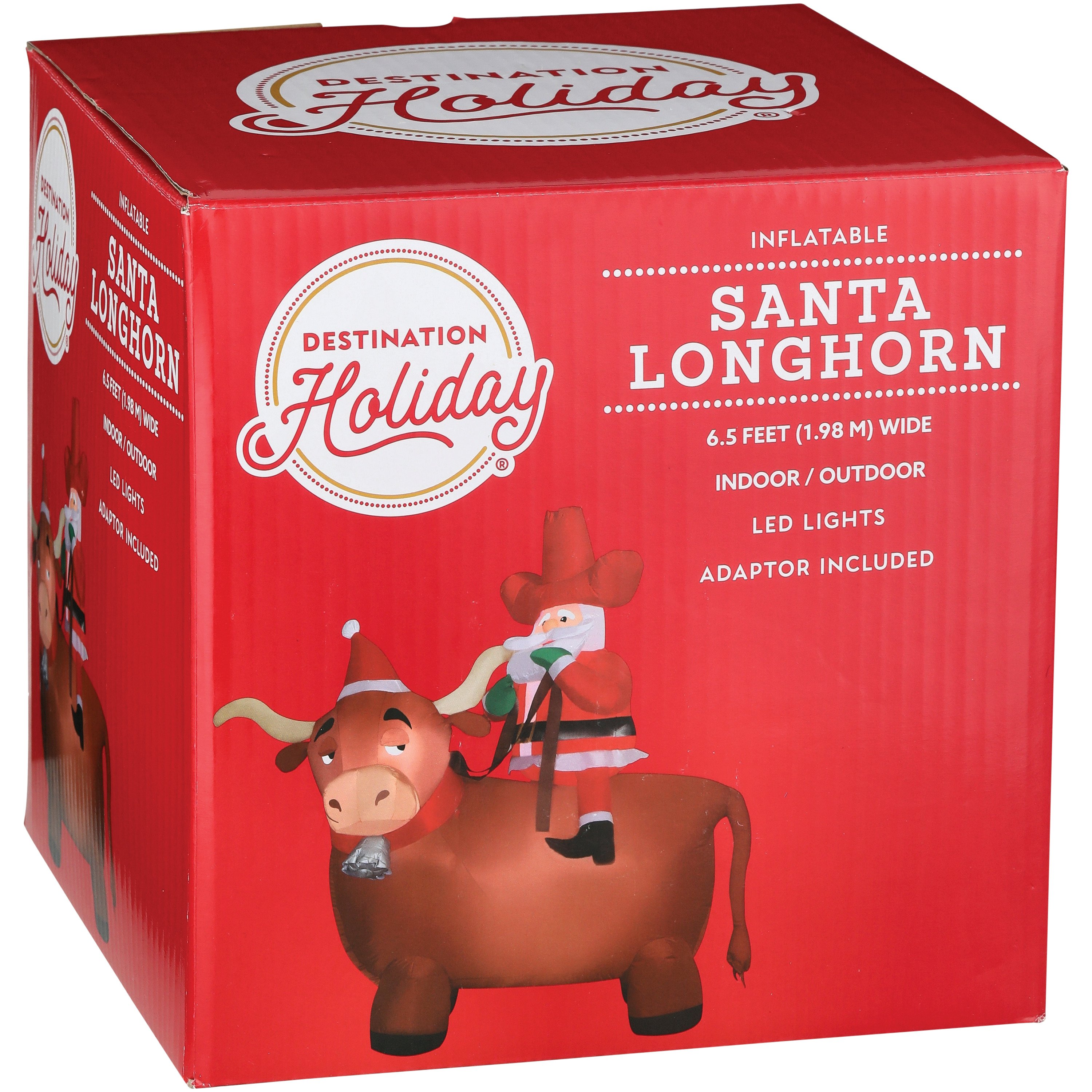 Destination Holiday Cowboy Santa & Longhorn Inflatable - Shop Seasonal ...
