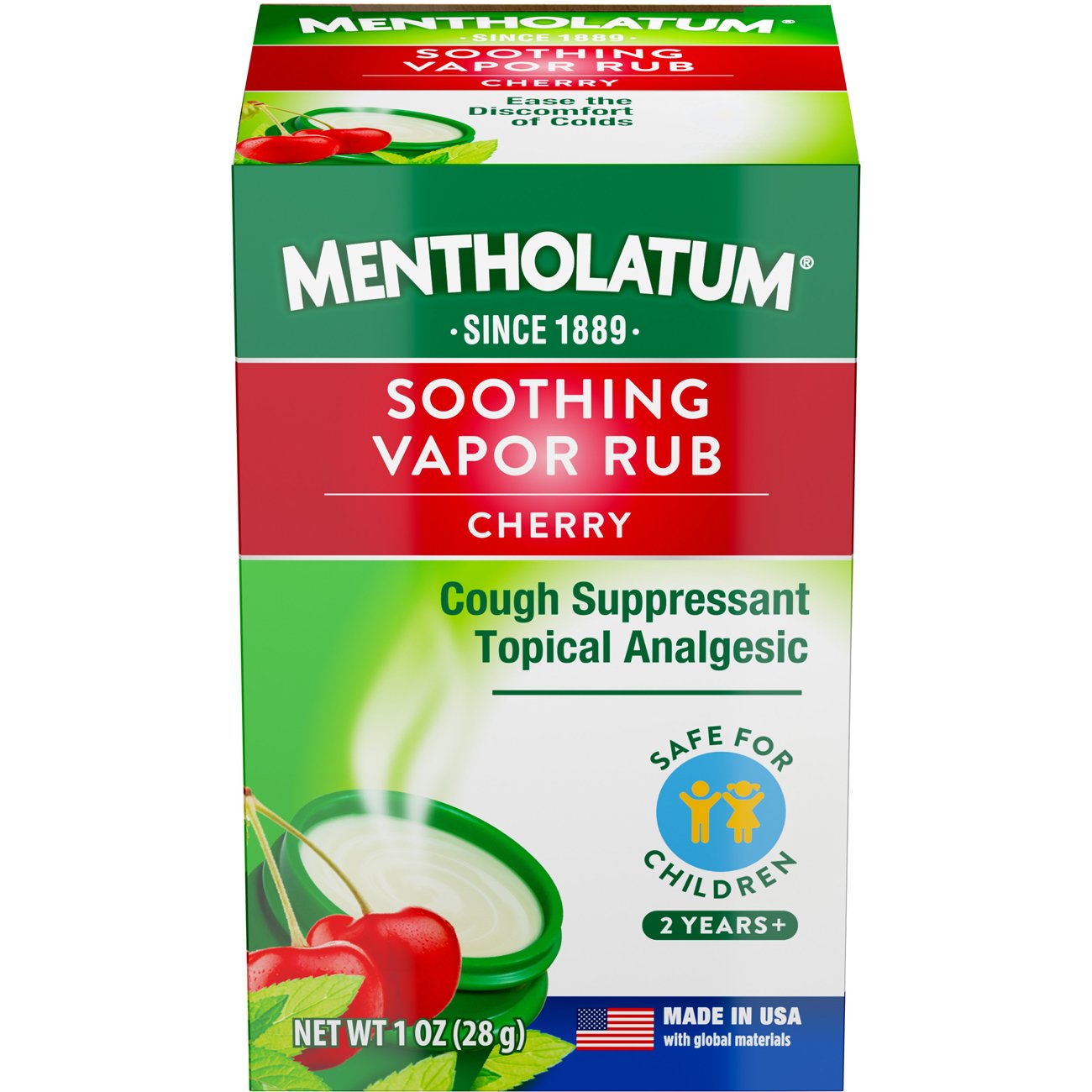 Mentholatum Soothing Vapor Chest Rub Cough Suppressant - Cherry - Shop ...