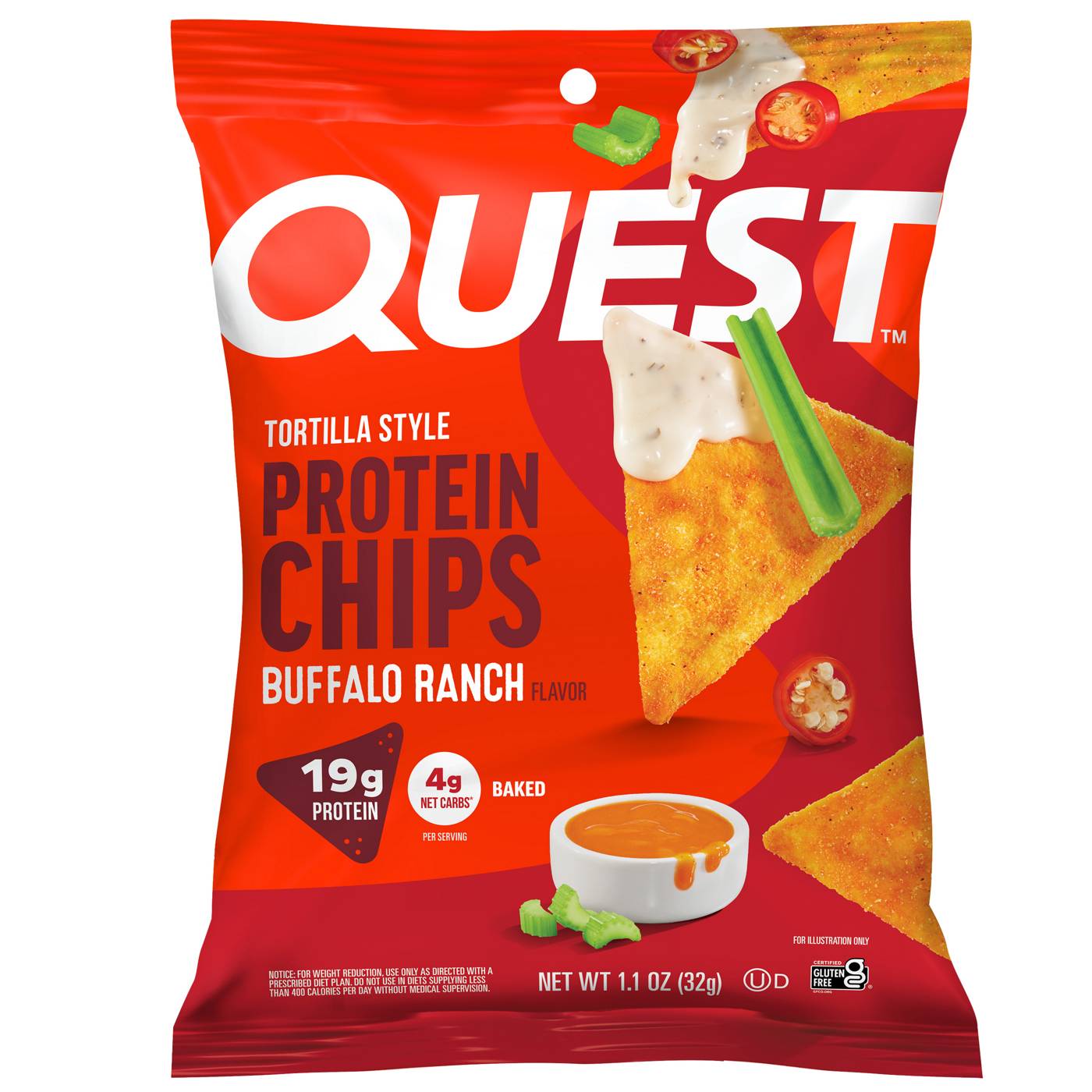 Quest 19g Protein Baked Tortilla Style Chips - Buffalo Ranch - Shop ...