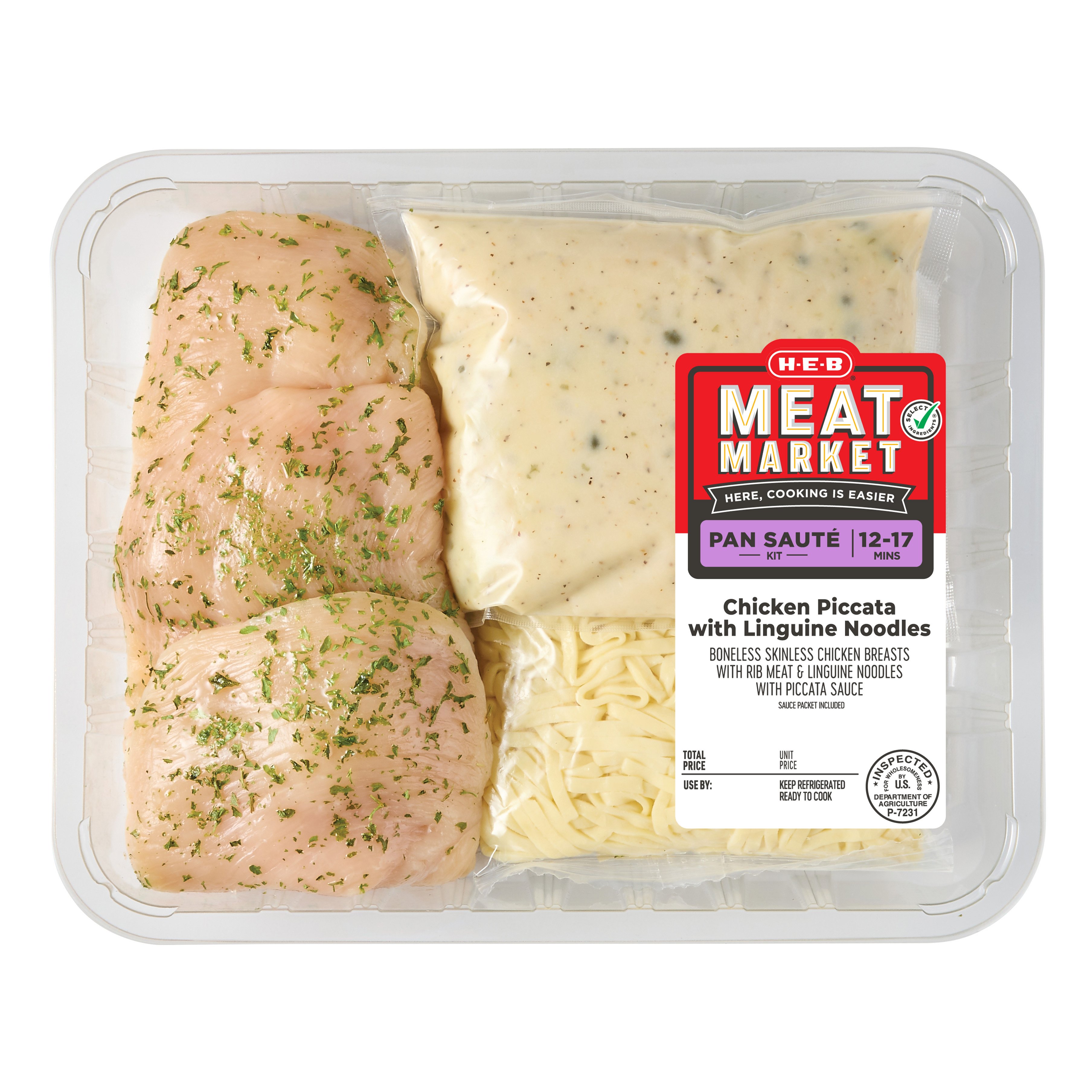 H-E-B Meat Market Chicken Piccata - Cooking at Home Kit - Shop Chicken ...