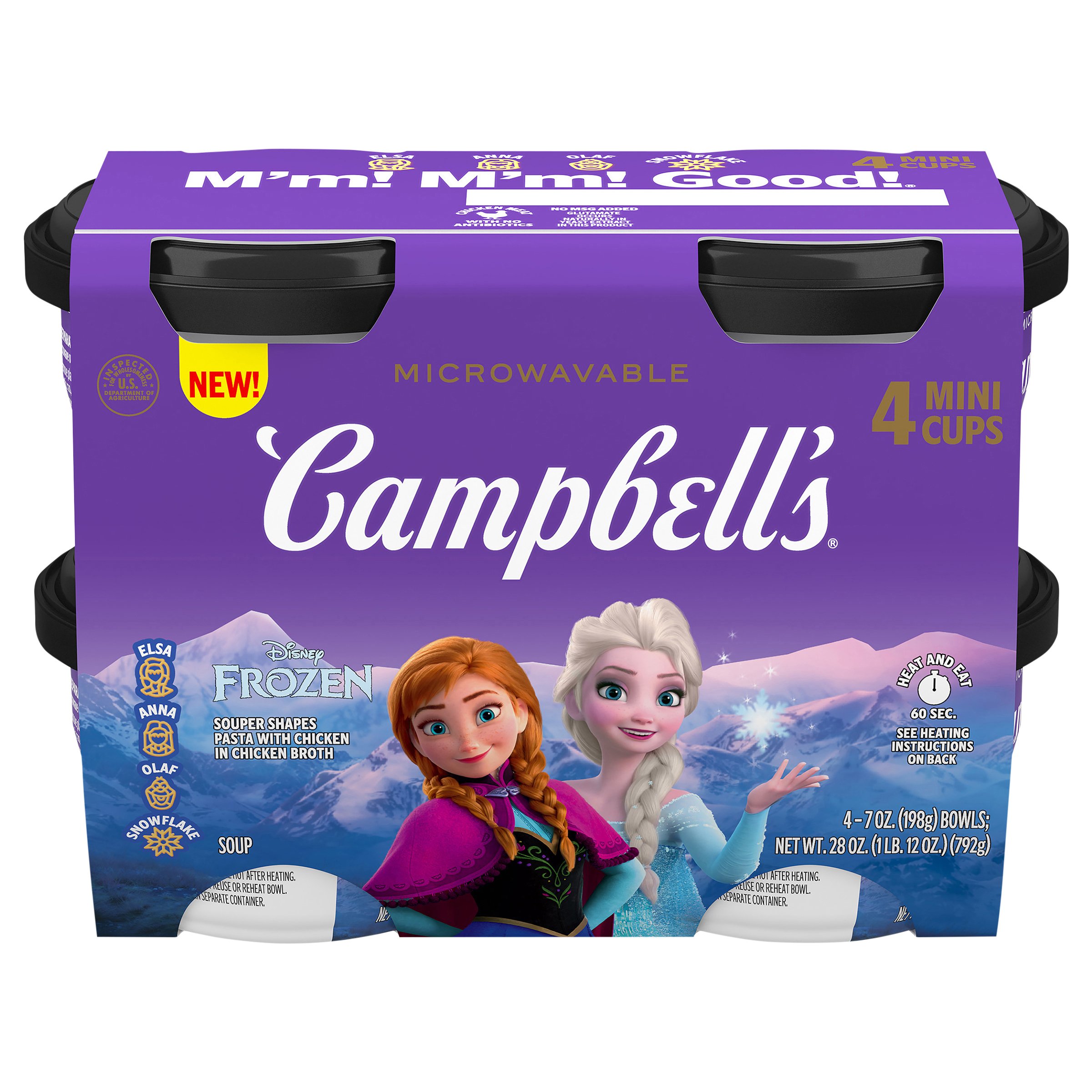 Campbell's Disney Frozen Chicken Noodle Microwavable Mini Cups - Shop ...