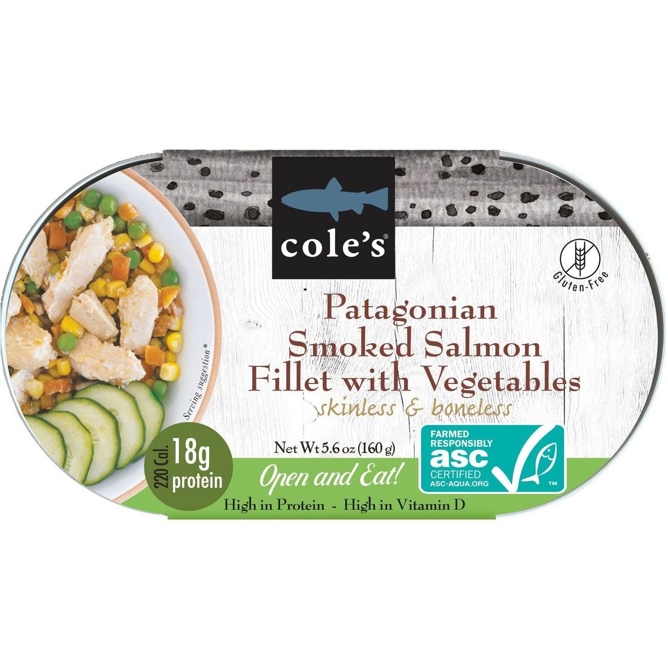 Cole's Patagonian Smoked Salmon Fillet with Vegetables - Shop Seafood ...
