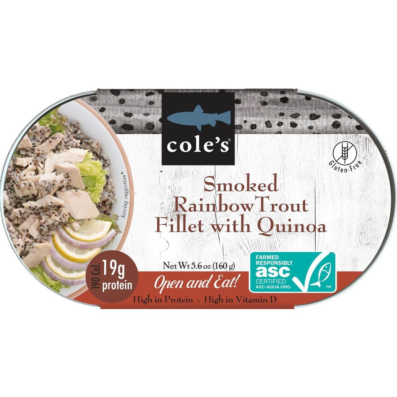 Cole's Smoked Rainbow Trout Fillet with Quinoa - Shop Seafood at H-E-B