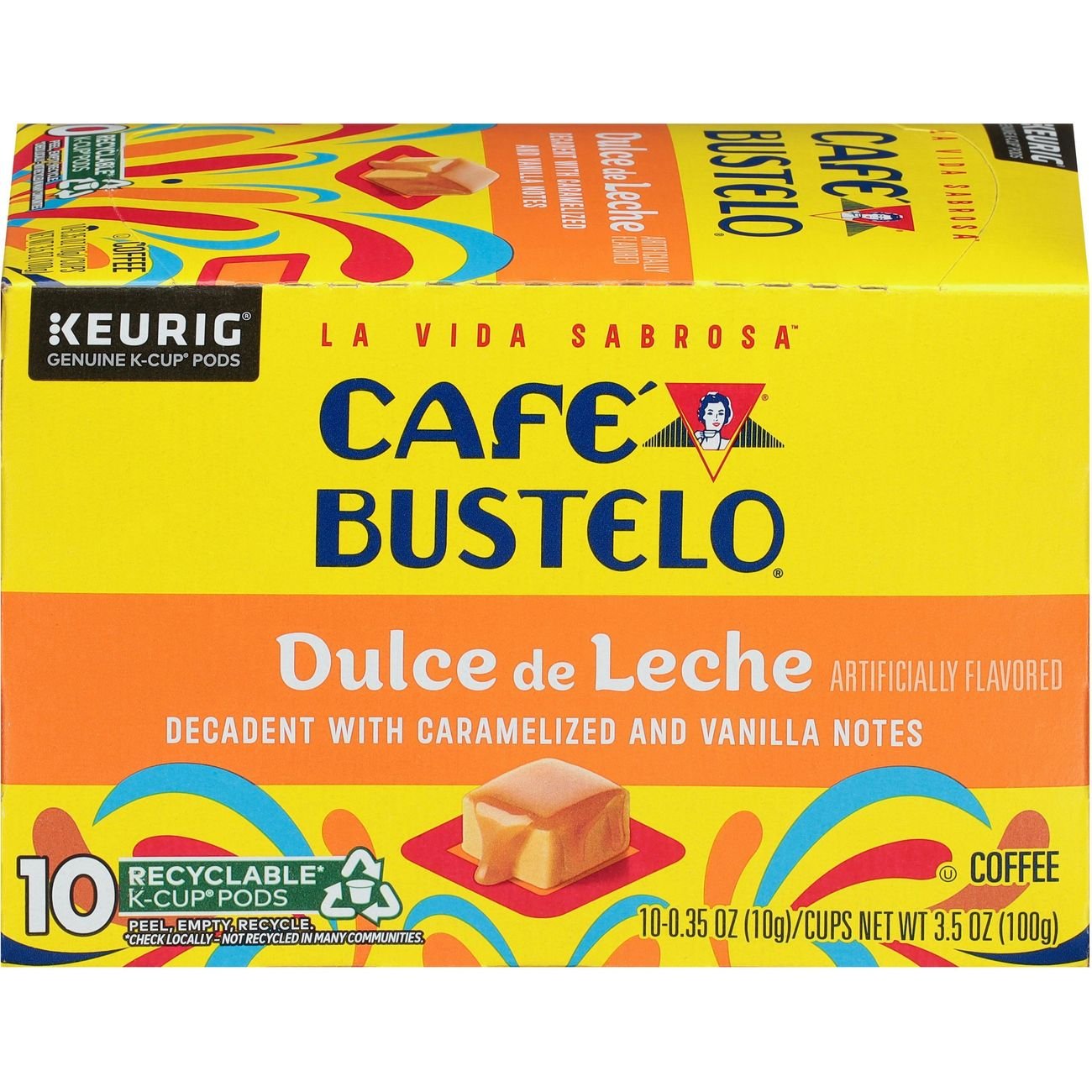 Cafe Bustelo Dulce De Leche Medium Roast Single Serve Coffee K Cups ...