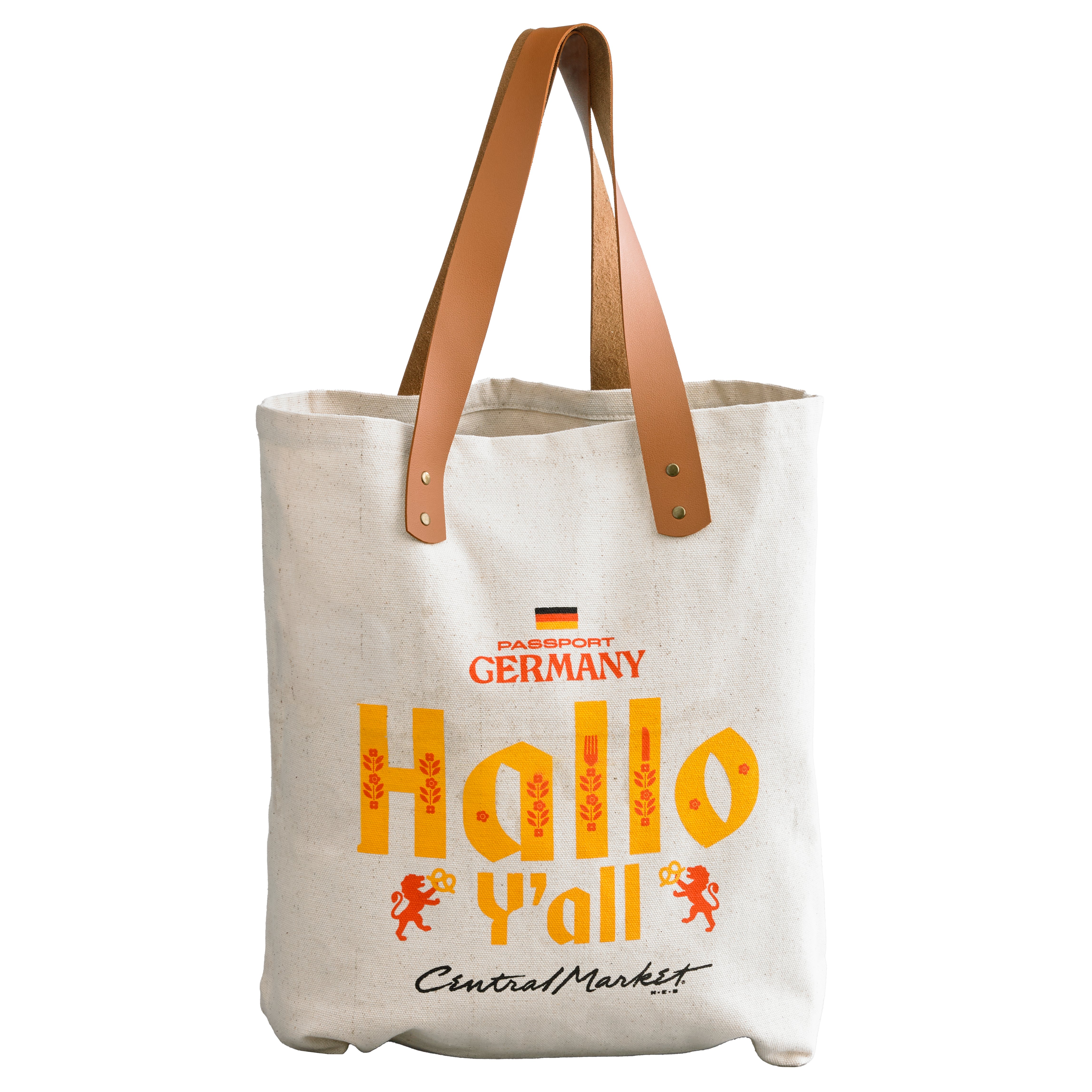 Central Market Passport Germany Canvas Bag With Handle, ea | Central ...