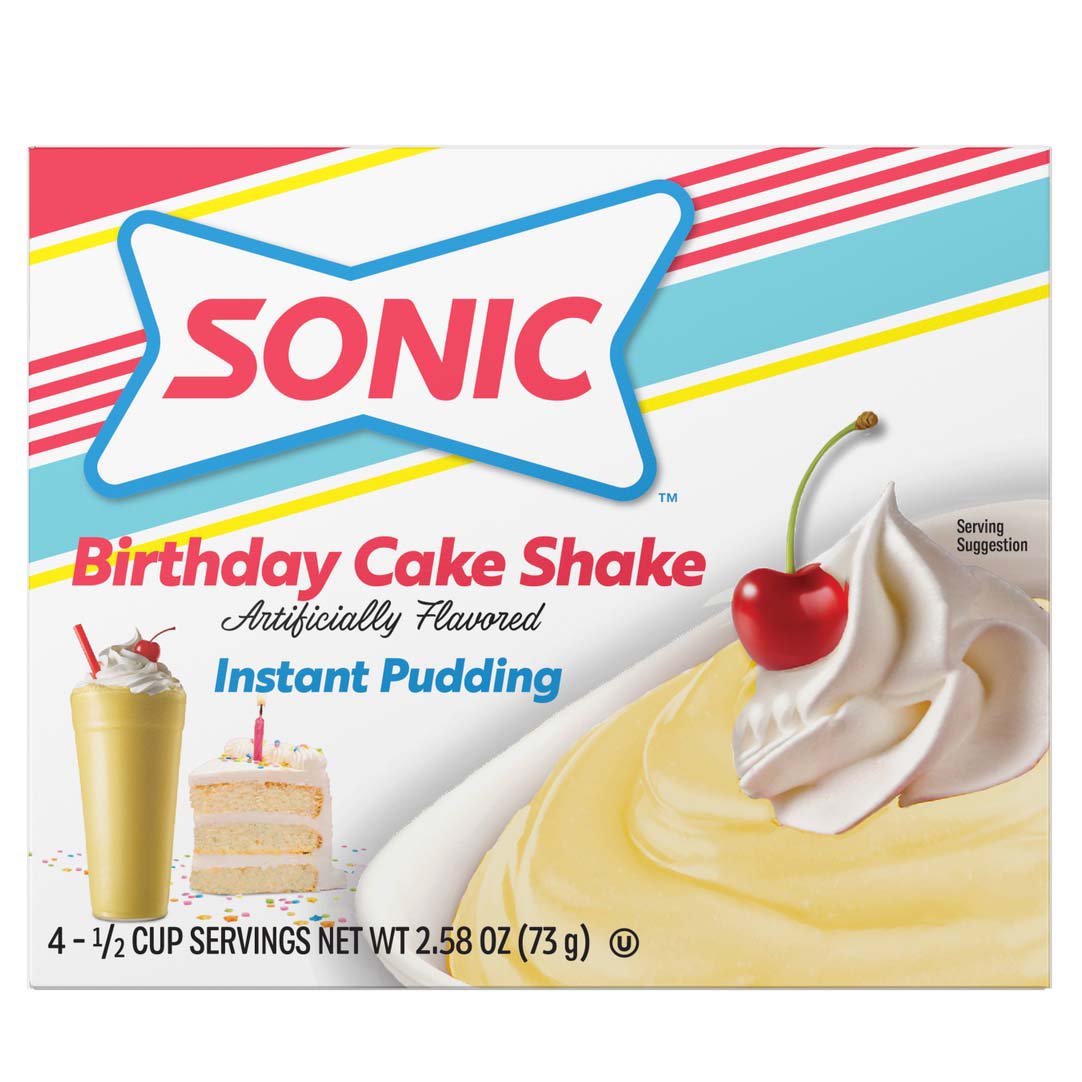 Sonic Instant Pudding - Birthday Cake Shake - Shop Pudding & gelatin ...
