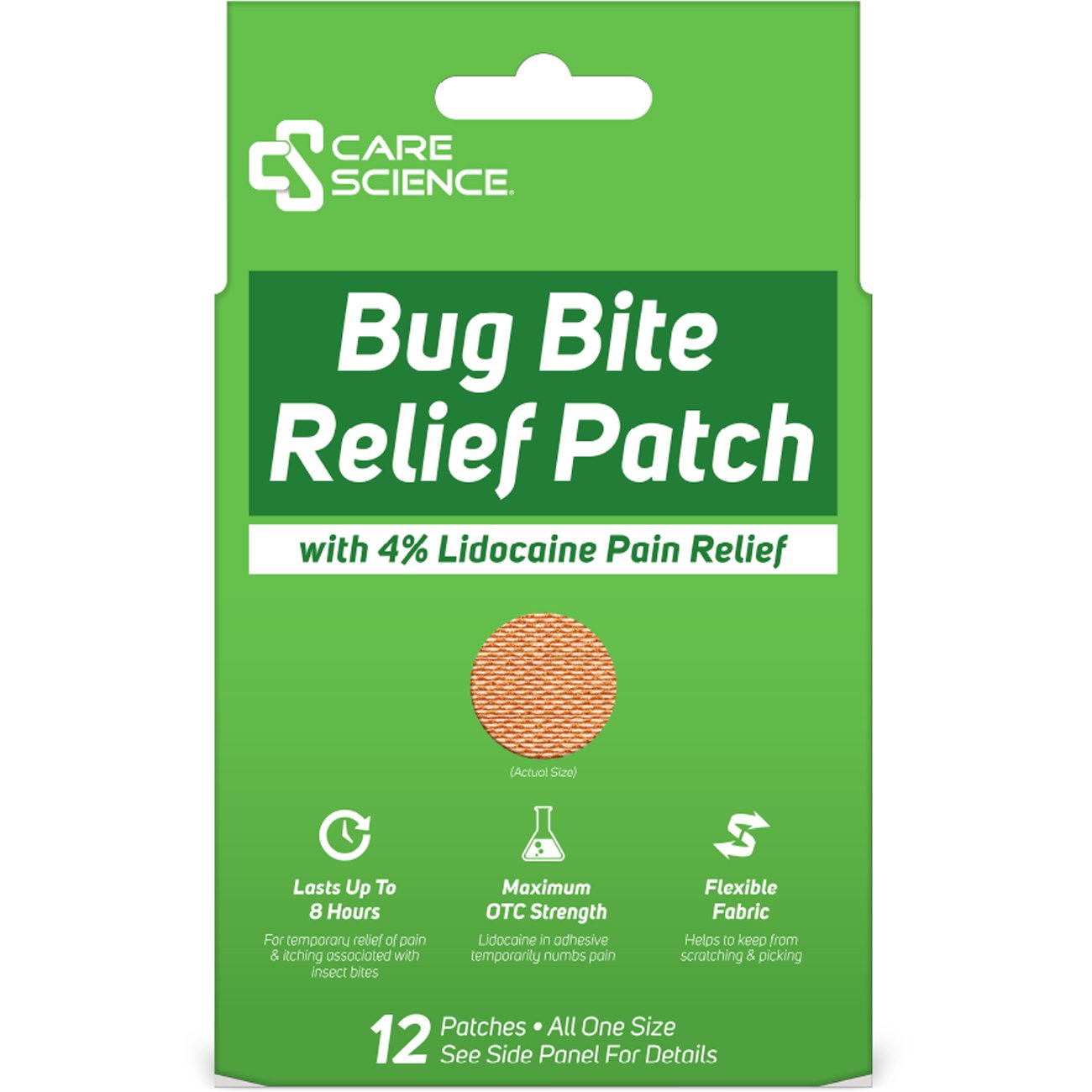 Care Science Bug Bite Pain Relief Lidocaine Patch - Shop Skin & scalp ...