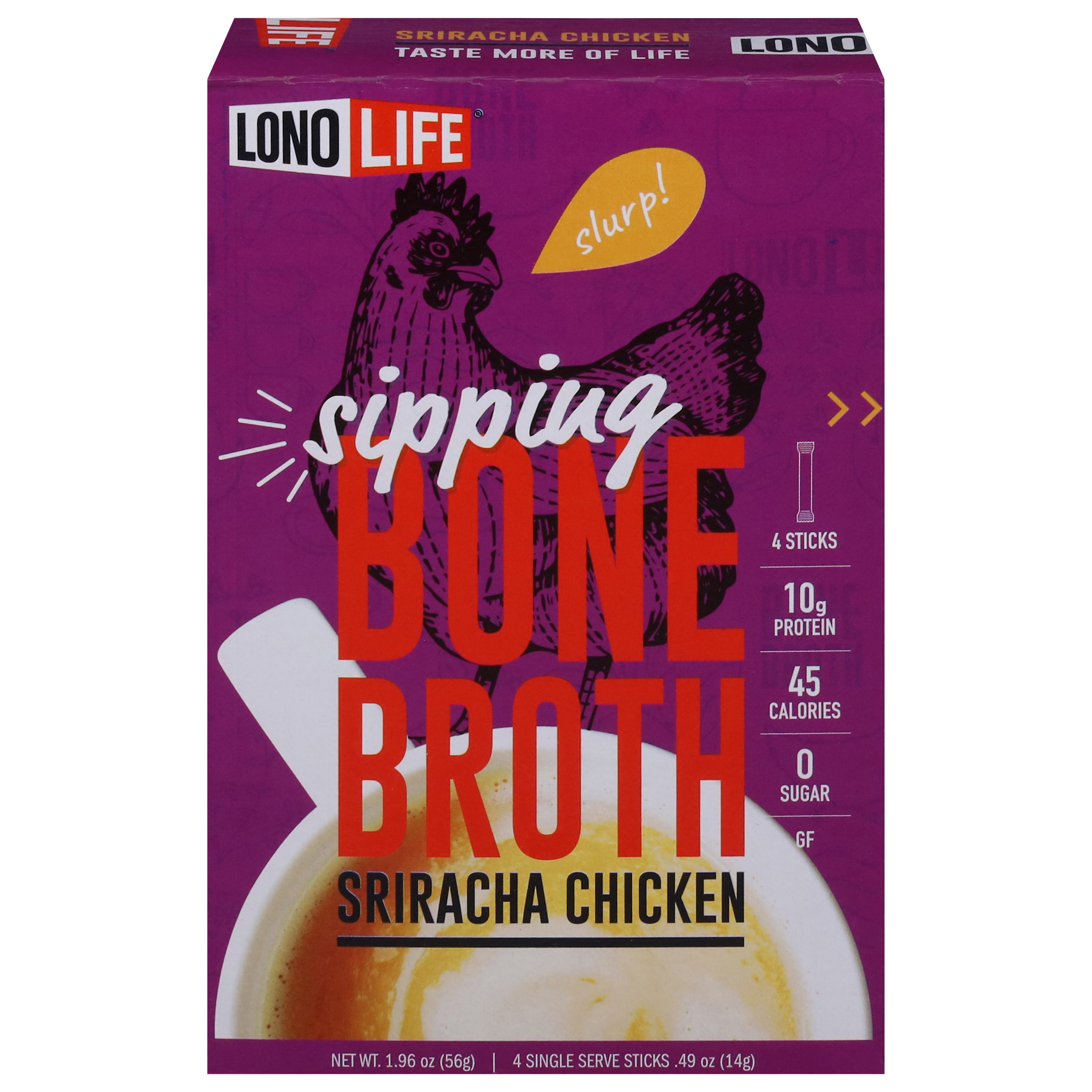 LonoLife Sipping Bone Broth Packets - Sriracha Chicken - Shop Broth ...
