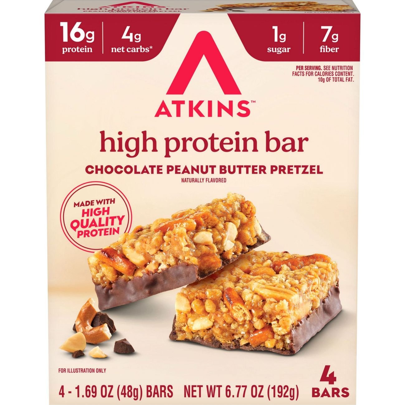 Atkins 16g High Protein Bar Chocolate Peanut Butter Pretzel Shop