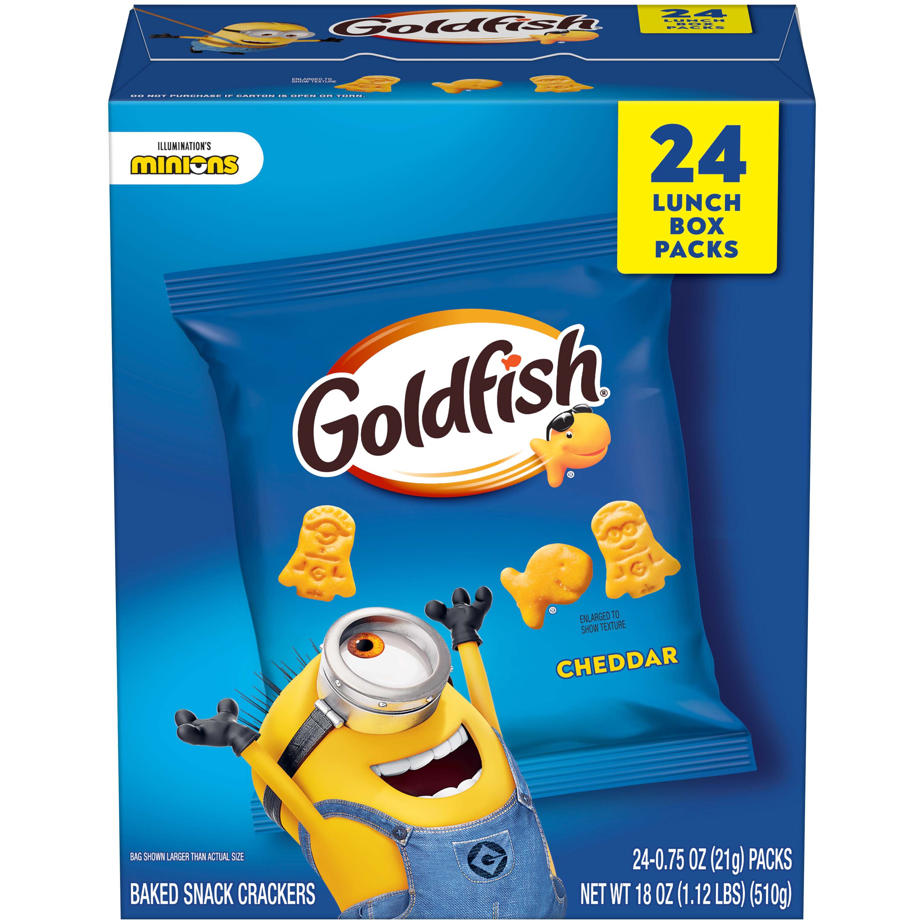 Goldfish Limited Edition Minions Baked Snack Cracker Packs - Cheddar ...