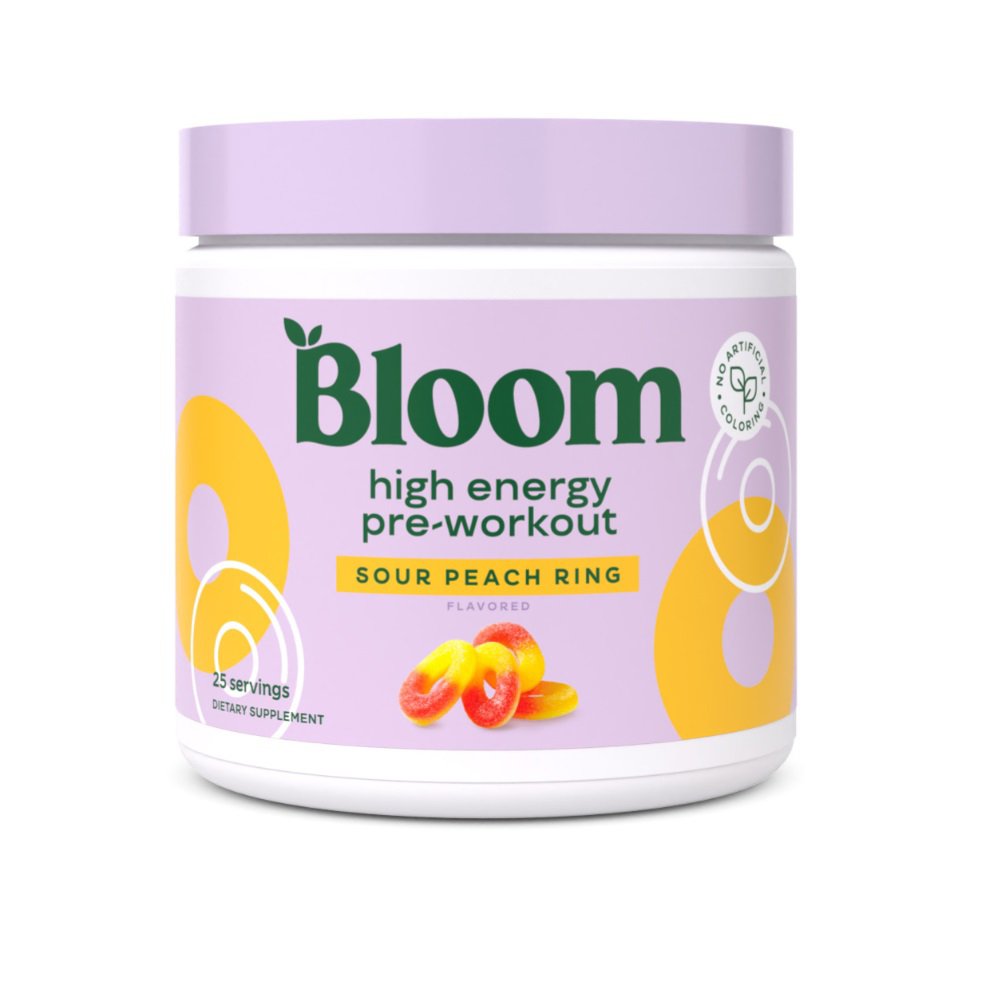 Bloom High Energy Pre-Workout - Sour Peach Ring - Shop Diet & fitness ...