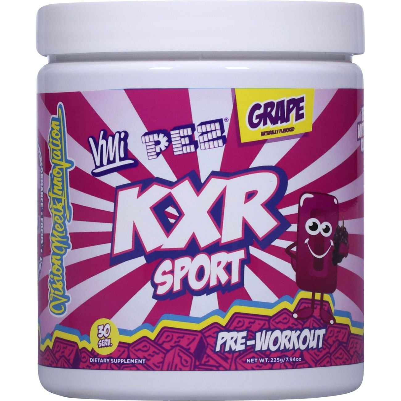 VMI KXR Sport x PEZ Pre-Workout Powder - Grape - Shop Diet & fitness at ...