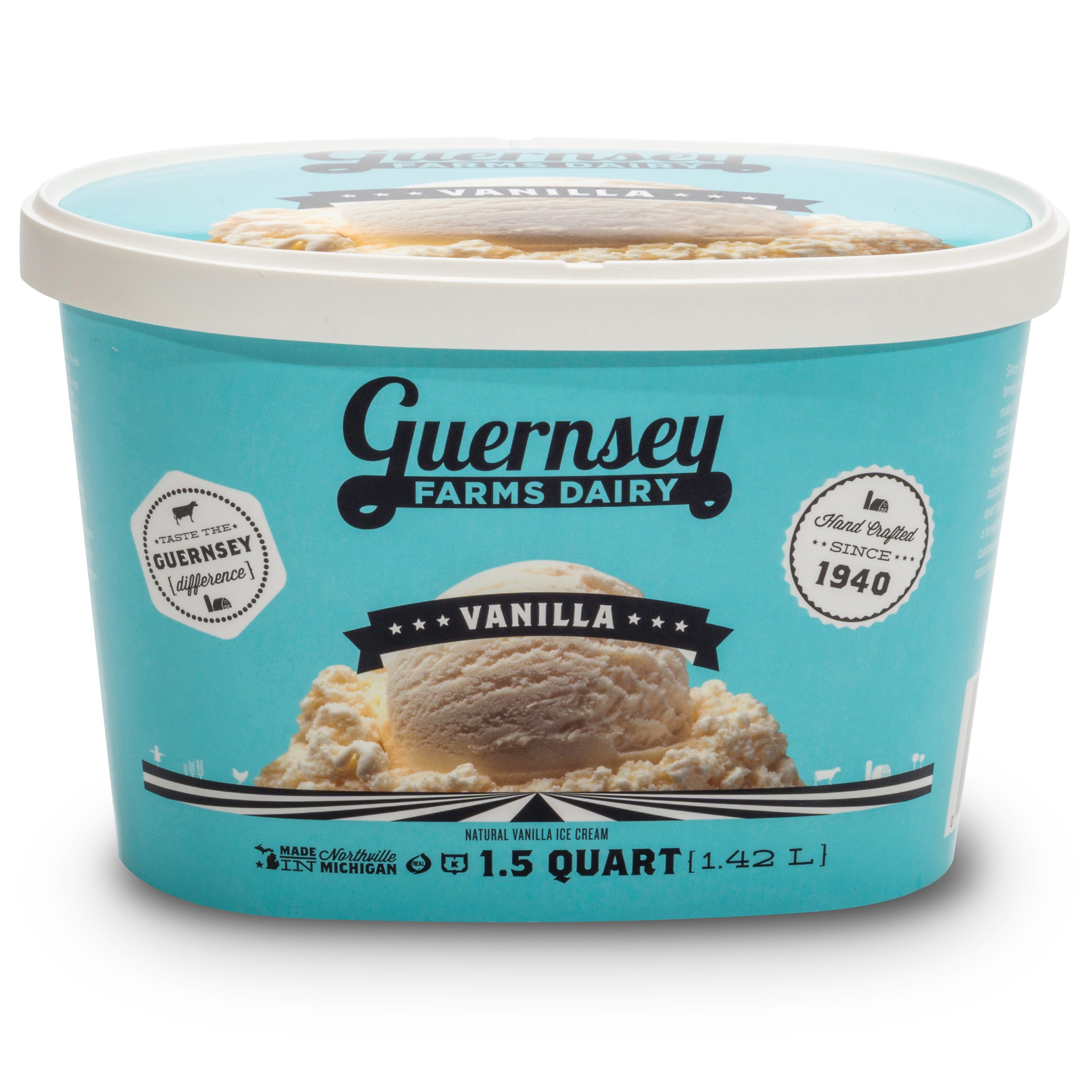 Guernsey Farms Dairy Vanilla Ice Cream, 48 oz | Central Market - Really ...