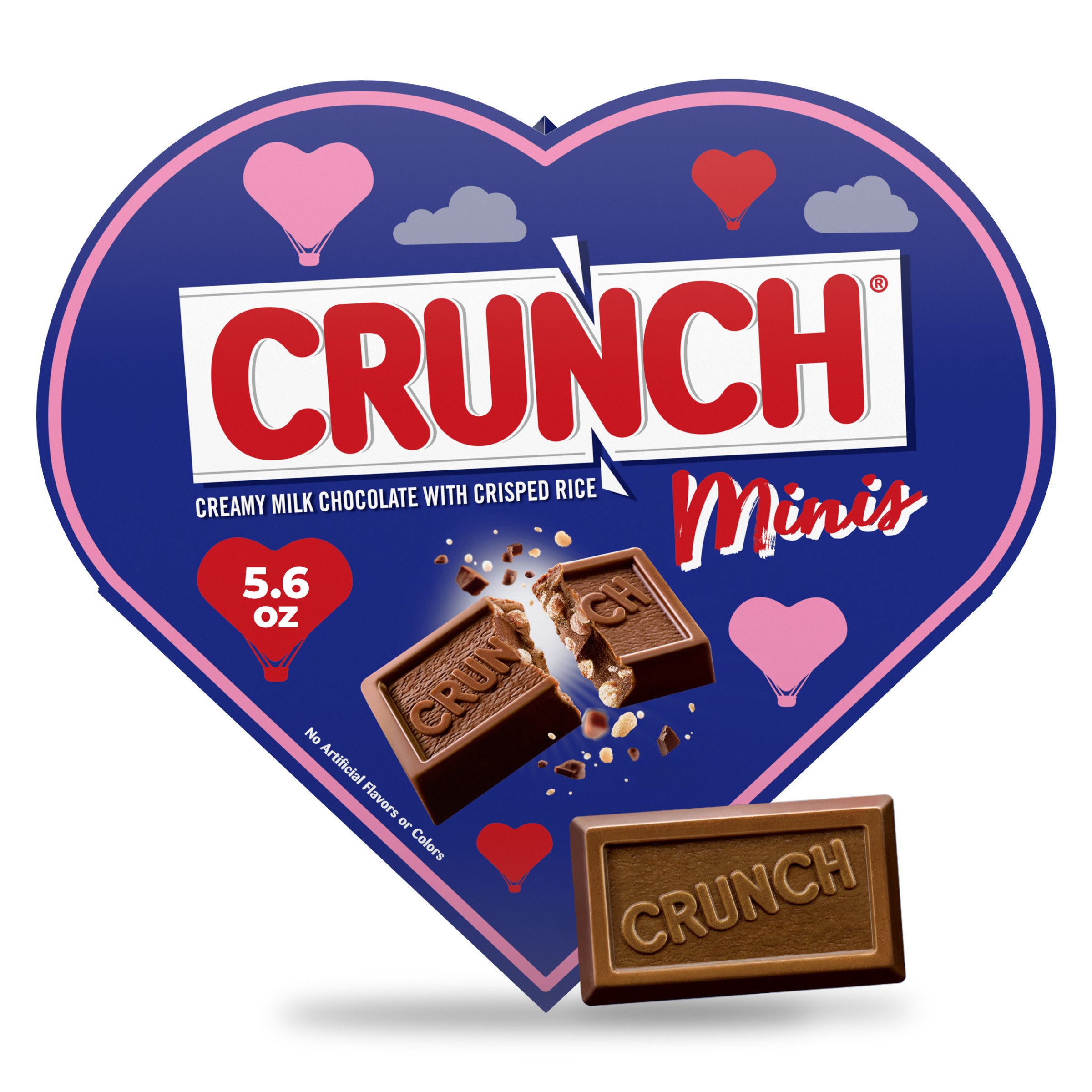 Crunch Milk Chocolate with Crisped Rice Fun Size Bars Valentine's Day ...