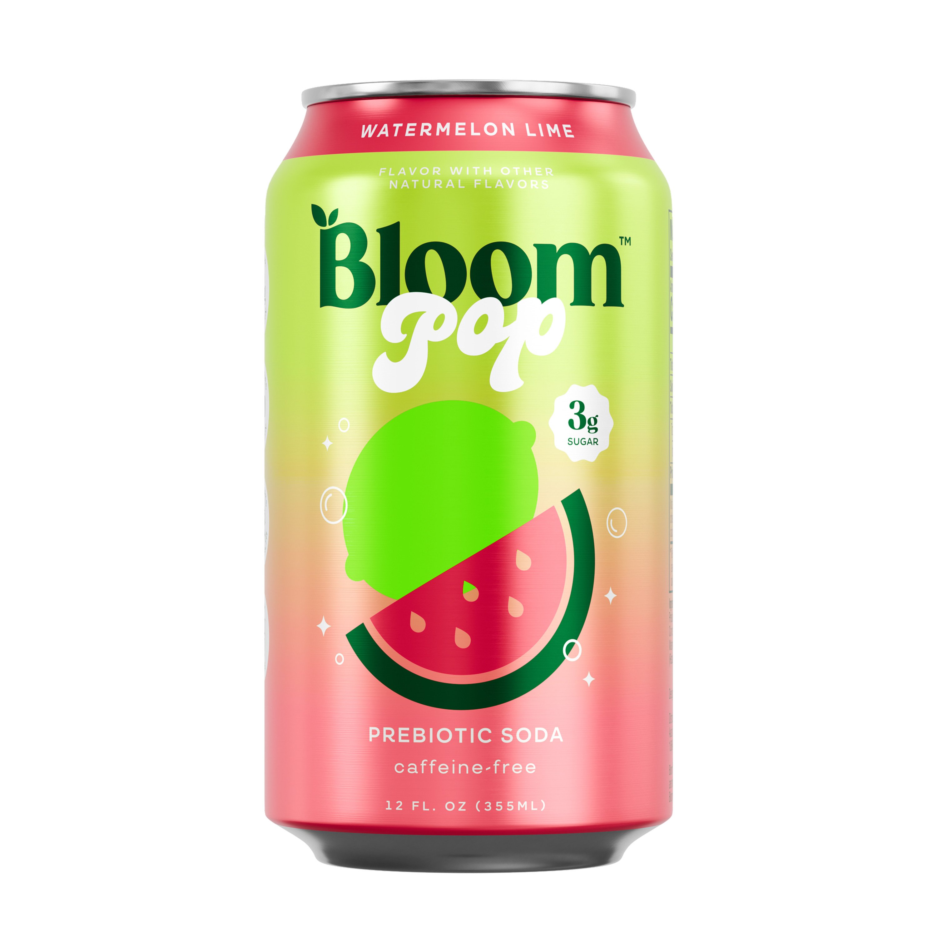 Bloom Pop Prebiotic Soda - Watermelon Lime - Shop Soda at H-E-B