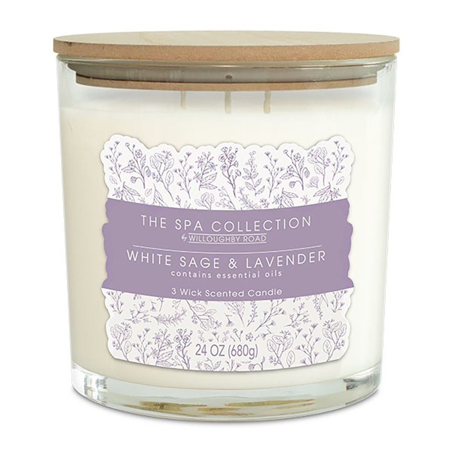 Willoughby Road The Spa Collection Scented 3 Wick Candle - White Sage ...