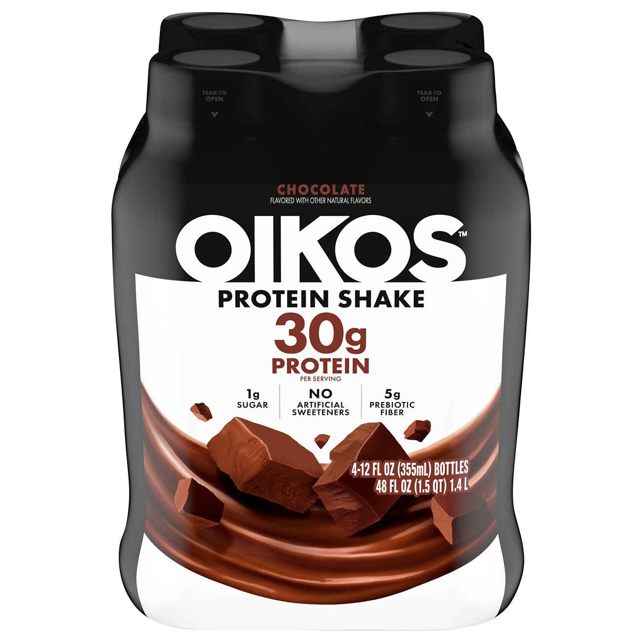 Oikos 30g Protein Shake 4 pk Bottles - Chocolate - Shop Shakes ...