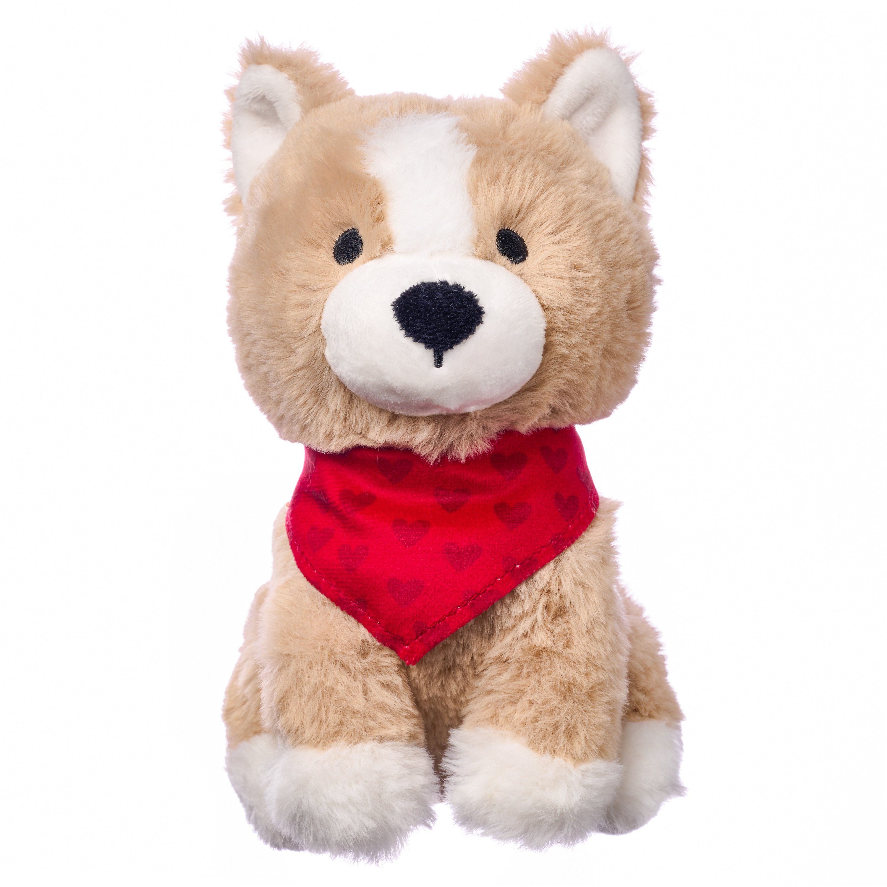 American Greetings Valentine's Day Plush Dog with Red Heart Scarf ...
