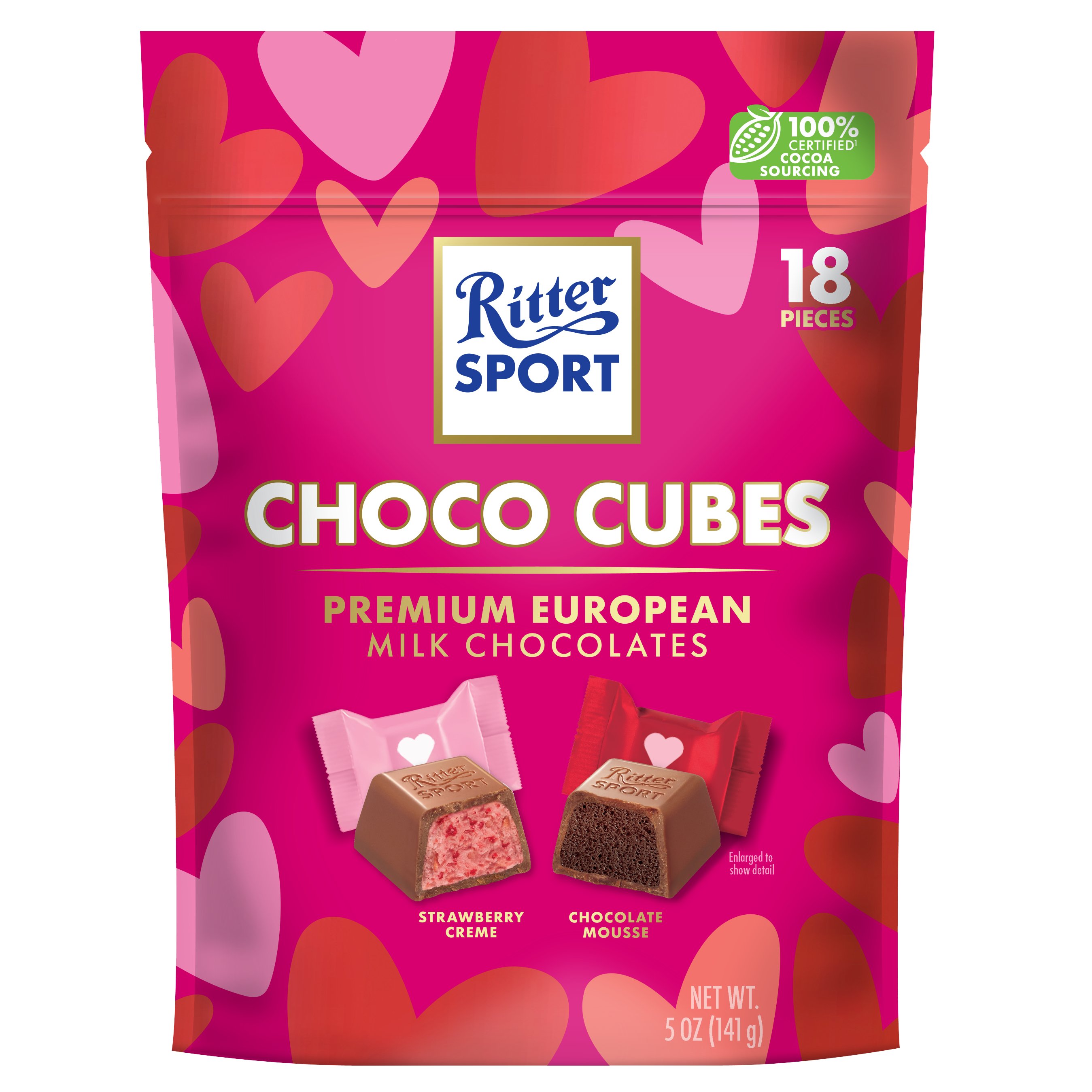 Ritter Sport Choco Cubes European Milk Chocolates Valentine's Candy ...