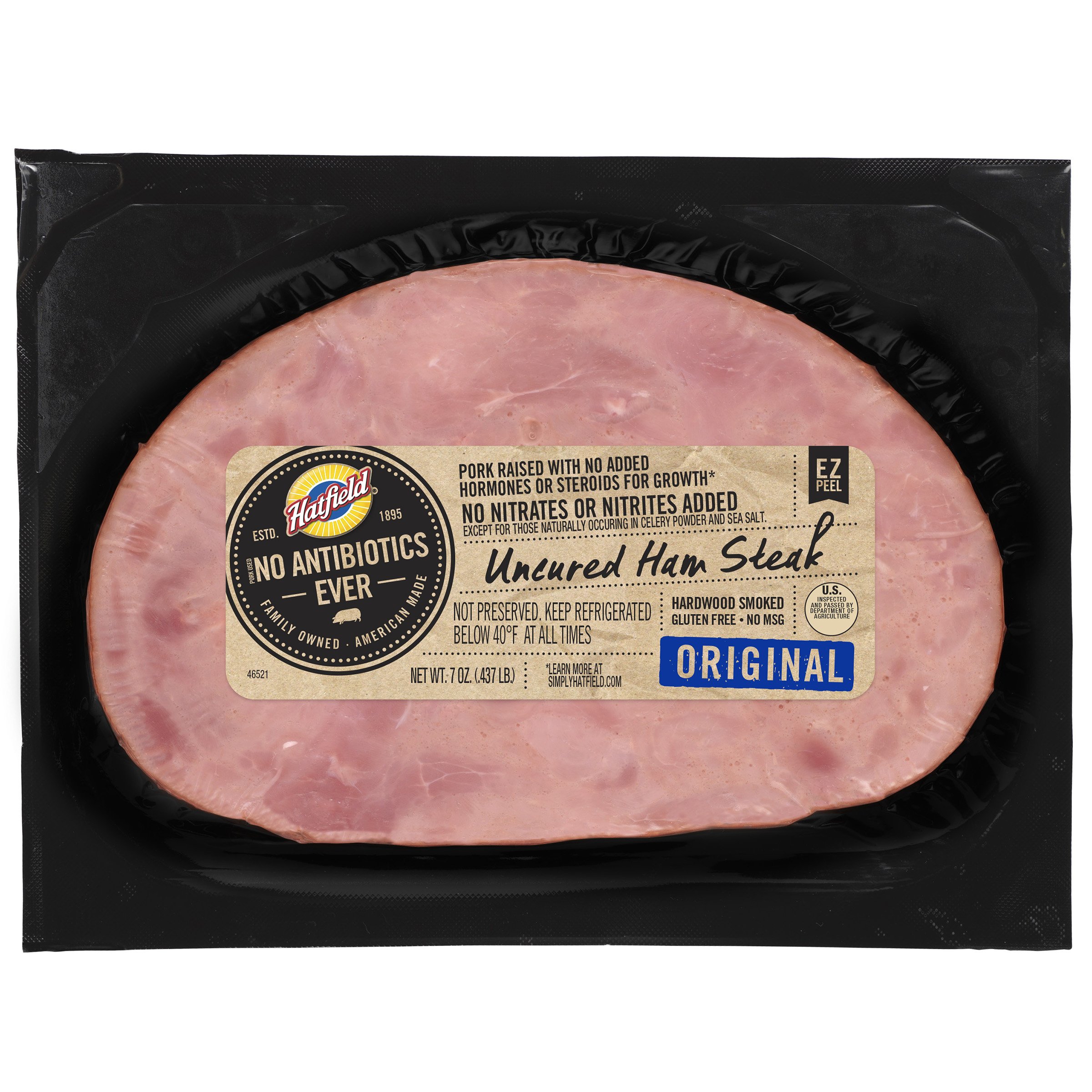 Hatfield Uncured Ham Steak - Hardwood Smoked - Shop Pork at H-E-B