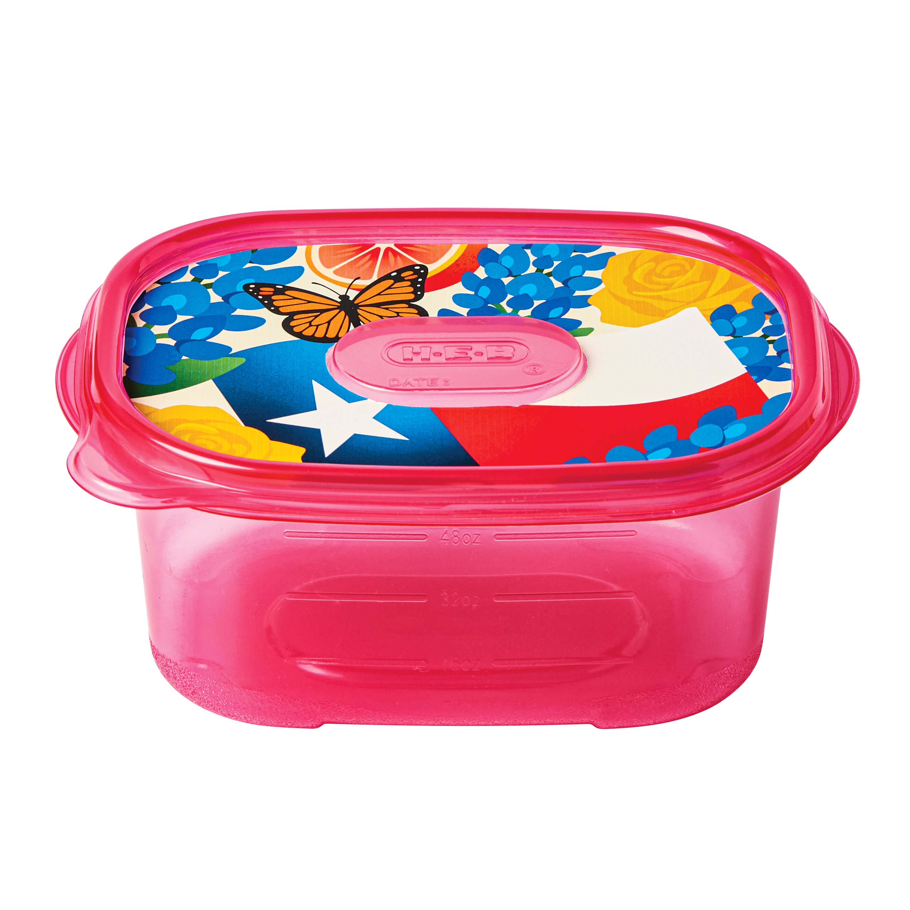H-E-B Texas Tough Deep Rectangle Food Storage Container - Red, 7 pk ...