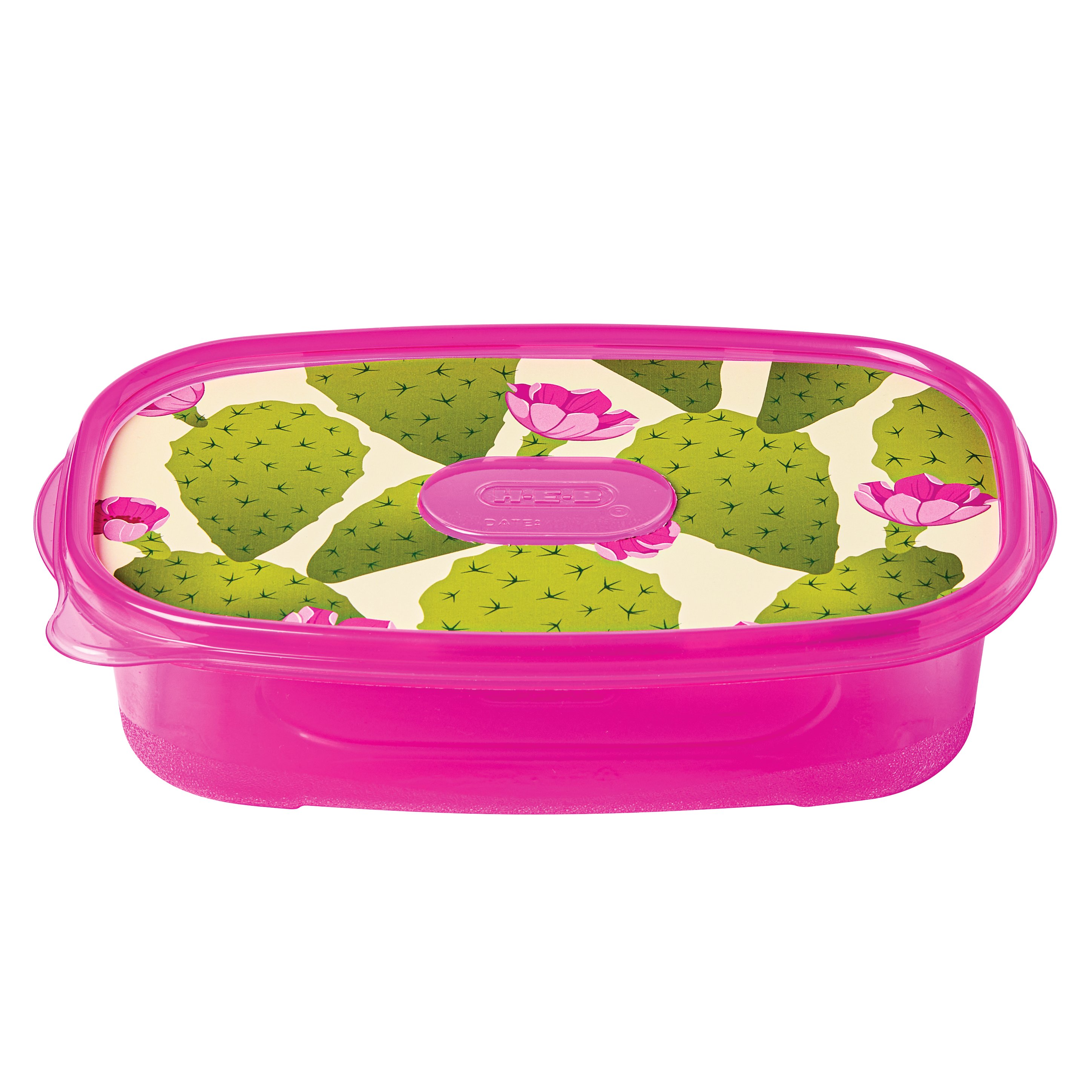 H-E-B Texas Tough Large Rectangle Food Storage Container Magenta, 5 pk ...
