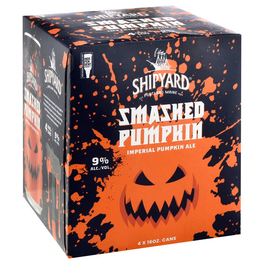 Shipyard Smashed Pumpkin Imperial Pumpkin Ale 4 pk Cans - Shop Beer at ...