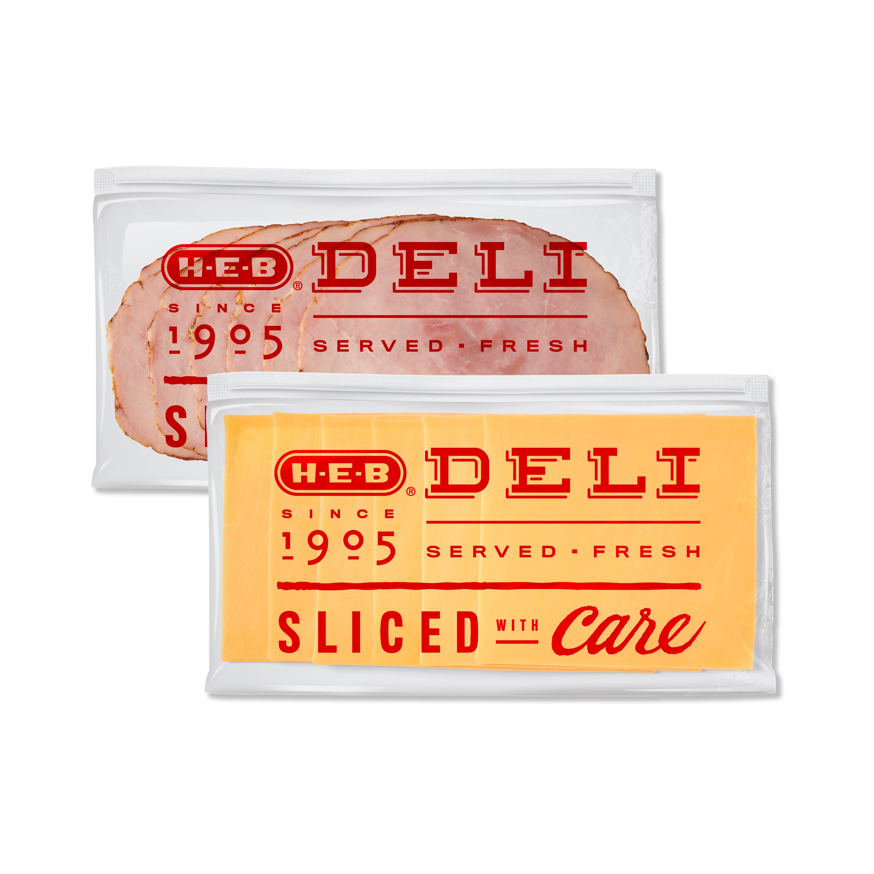 H-E-B Deli American Ham & Cheese Duo Pack Bundle, Sandwich Sliced ...