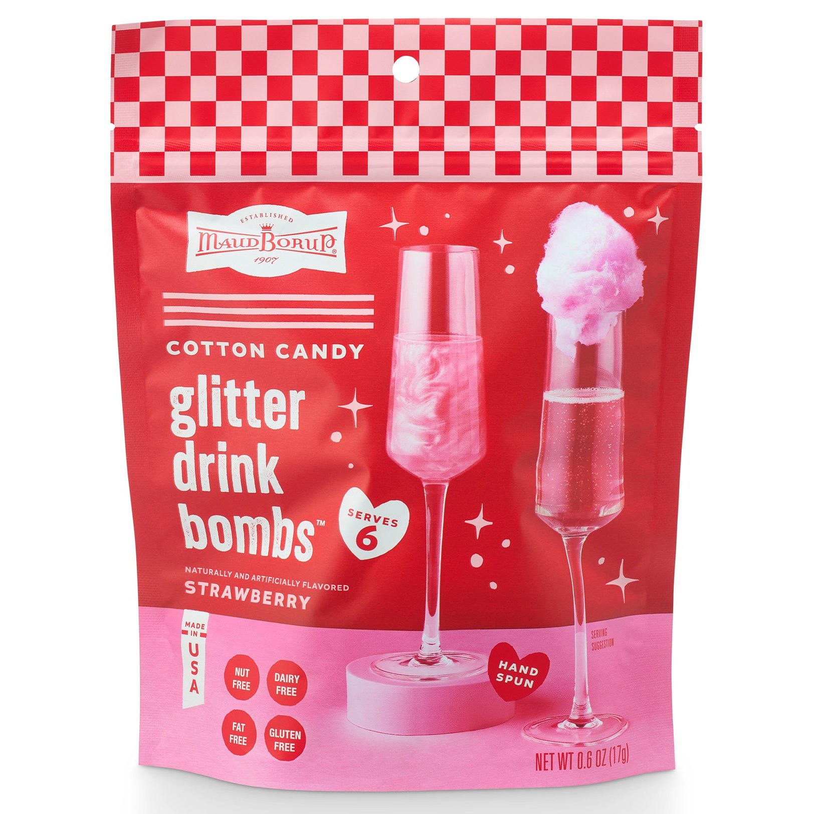 Maud Borup Strawberry Cotton Candy Valentine's Glitter Drink Bombs ...