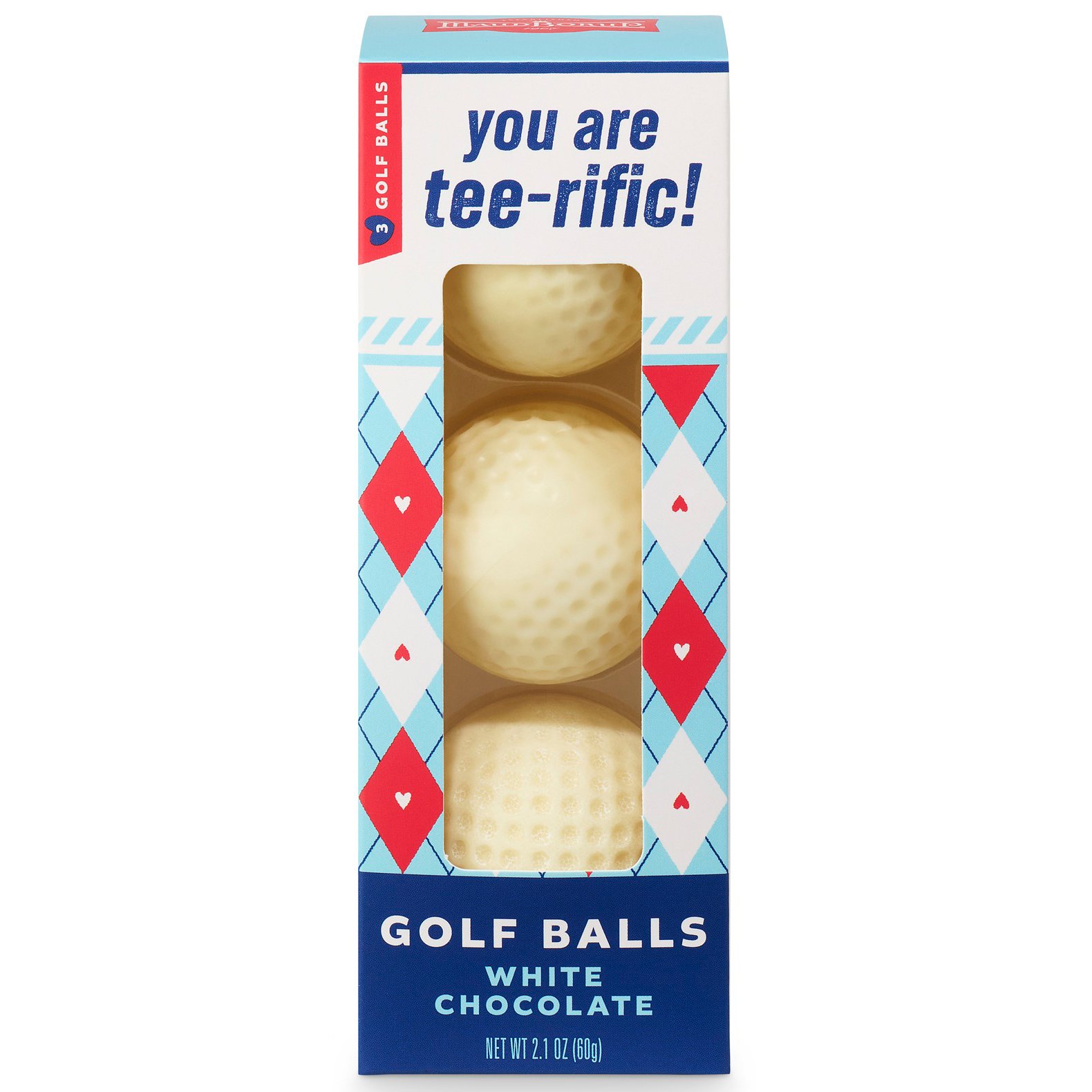 Maud Borup White Chocolate Golf Balls Gift Box, 3 pc - Shop Candy at H-E-B