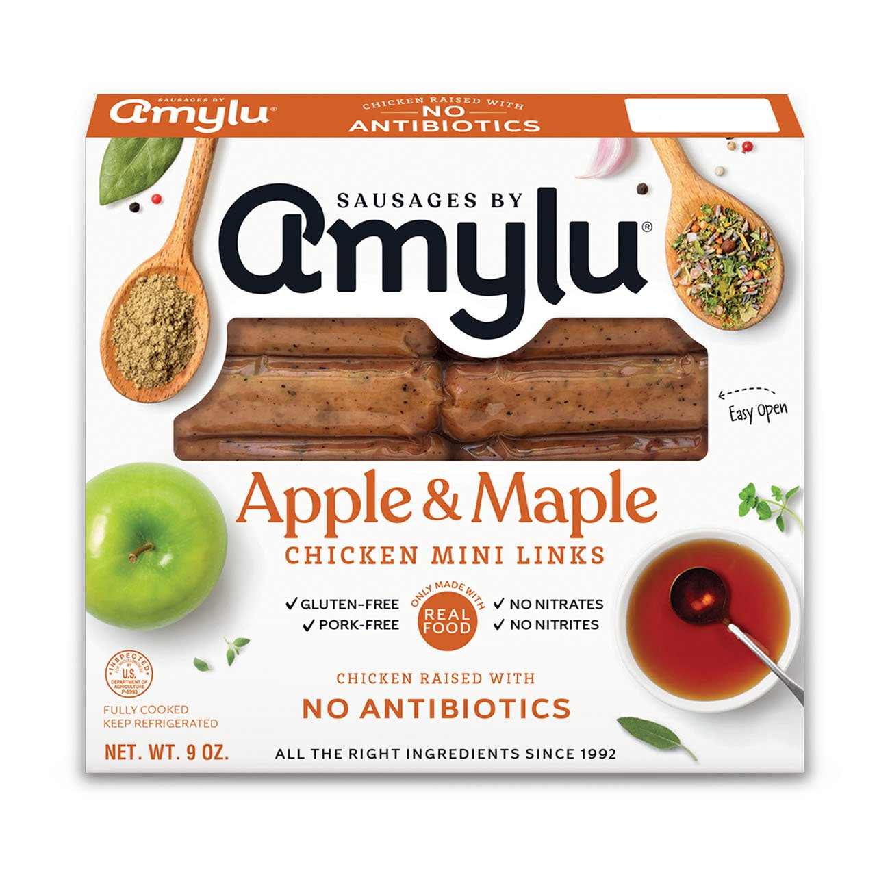Amylu Apple & Maple Chicken Mini Links - Shop Sausage at H-E-B