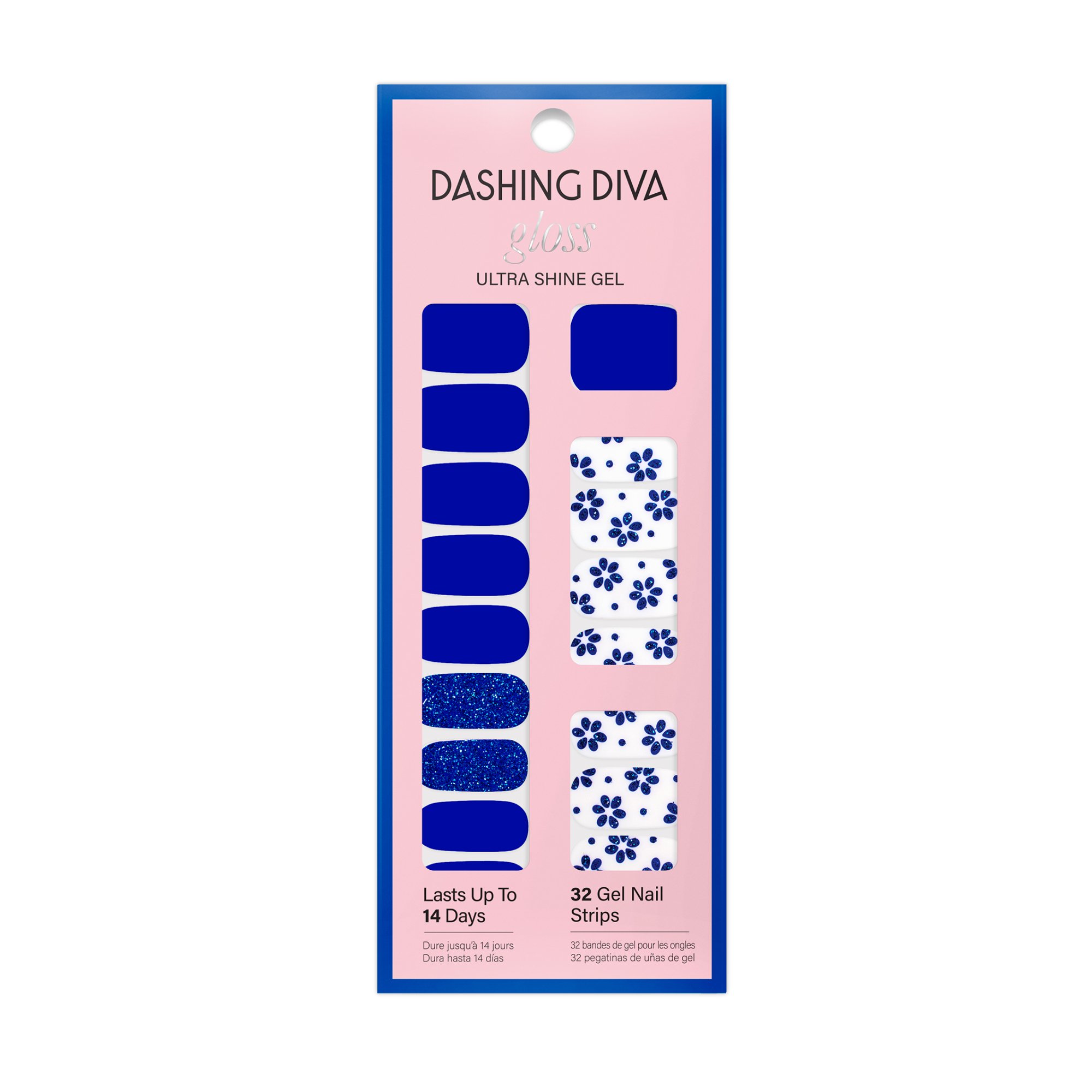 Dashing Diva Gloss Blue Ultra Shine Gel Nail Strips - Shop Nail sets at ...