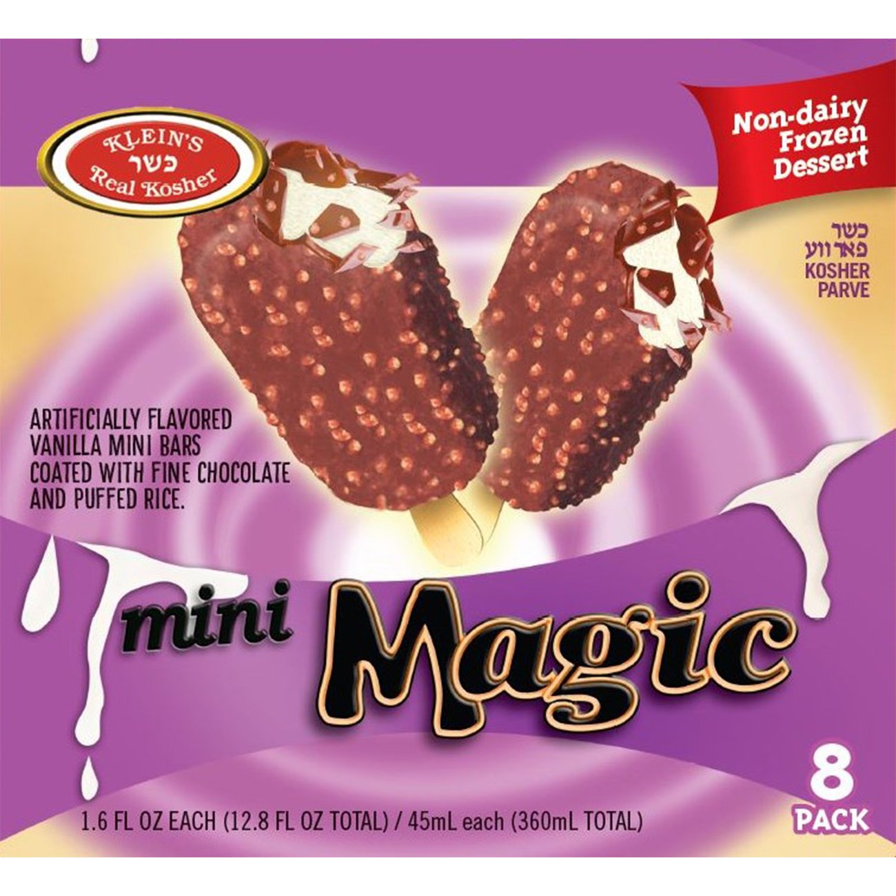 Klein's Kosher Mini Magic Vanilla Non Dairy Frozen Dessert Bars - Shop ...