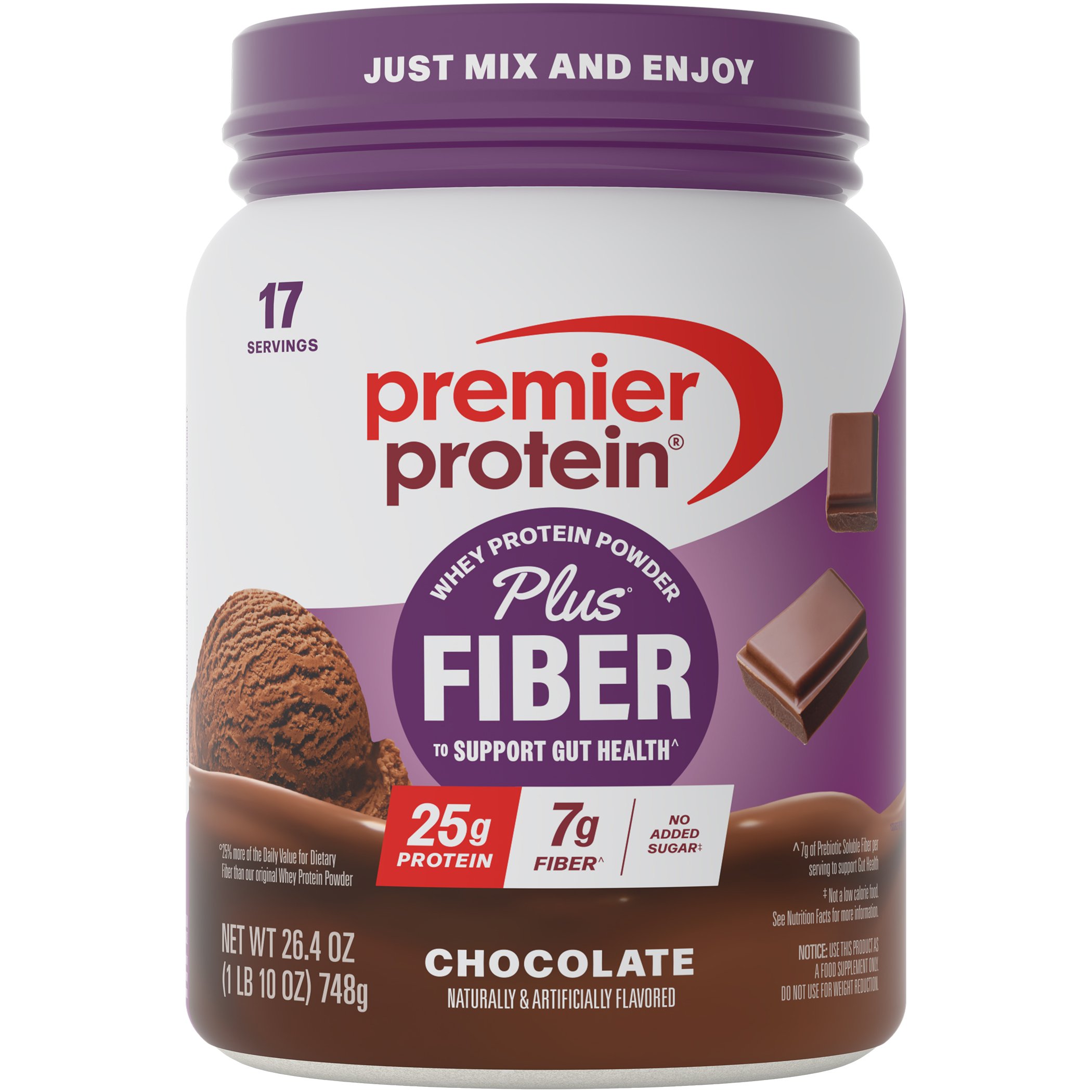 Premier Protein Powder + Fiber Chocolate 25g Protein Powder - Shop Diet ...
