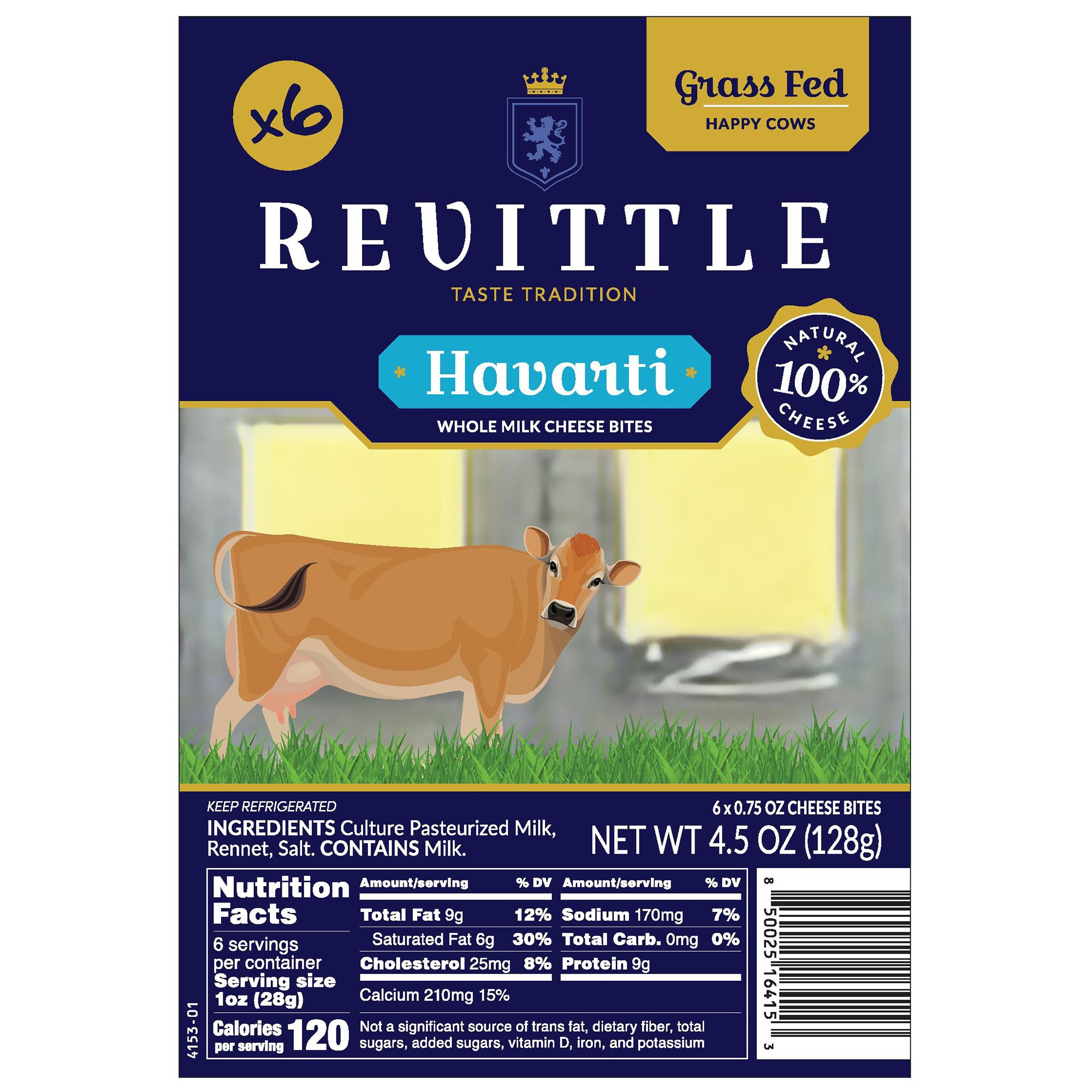 Revittle Whole Milk Havarti Cheese Bites - Shop Cheese at H-E-B