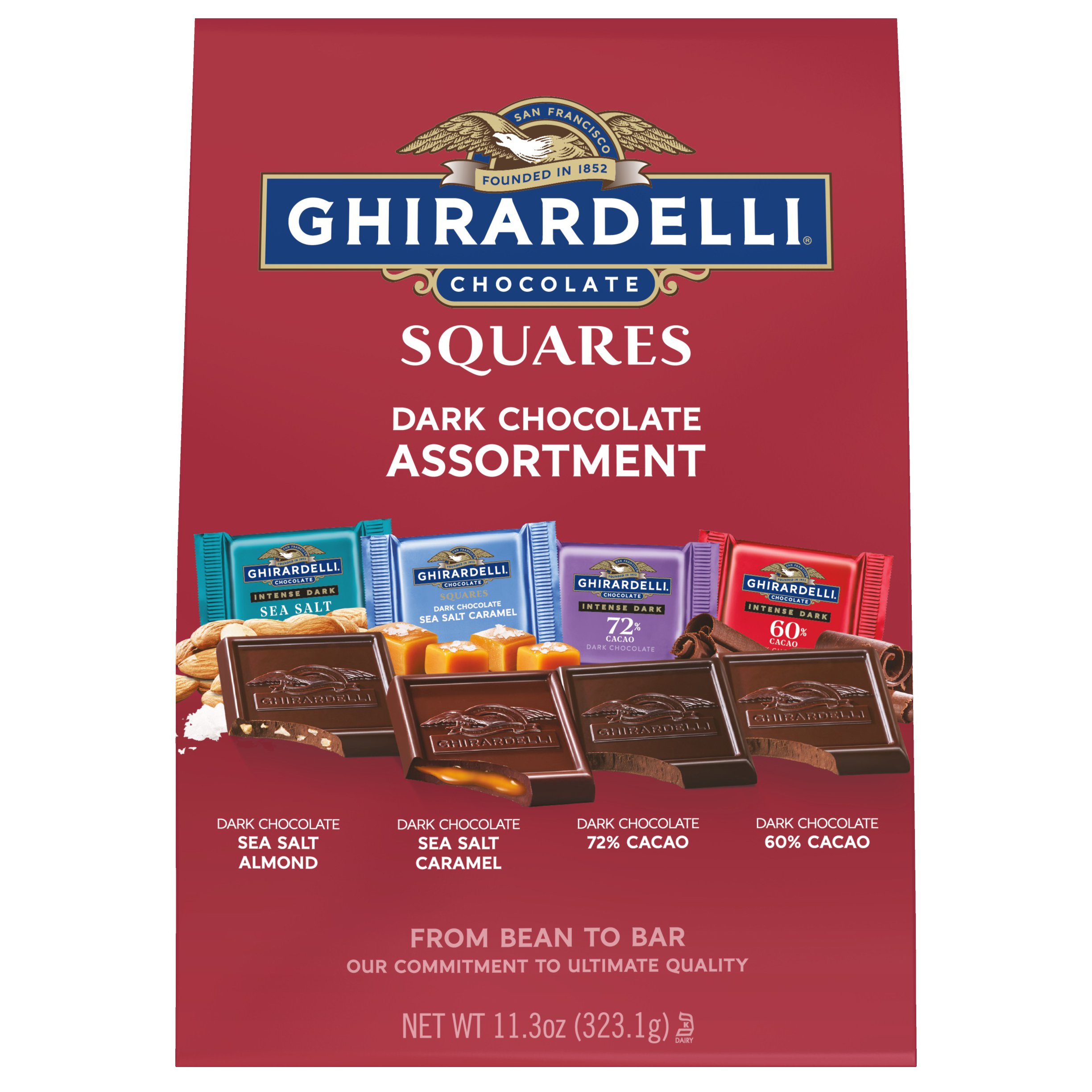 Ghirardelli Dark Chocolate Assortment Squares - Shop Candy at H-E-B