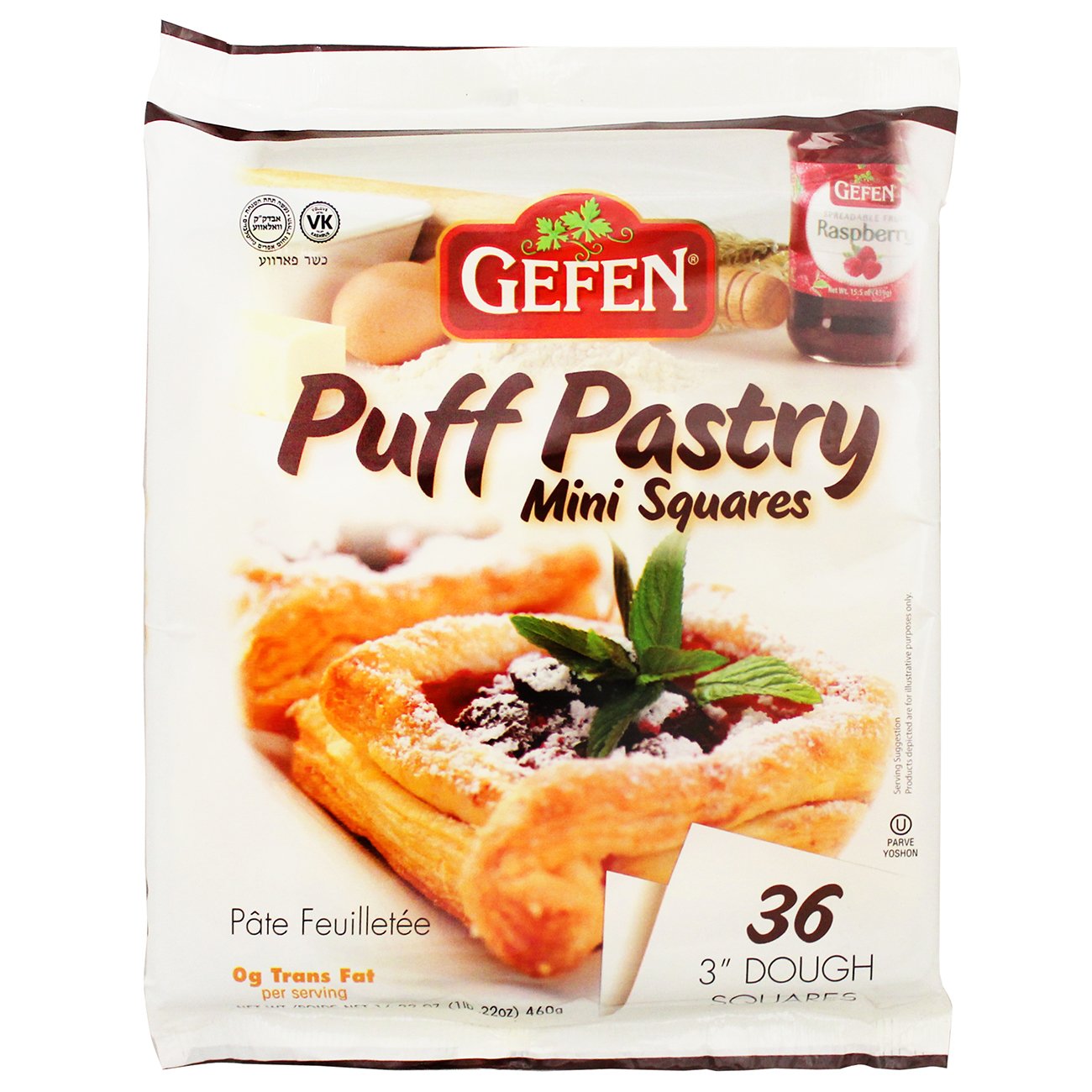 Gefen Kosher Puff Pastry Mini 3" Squares - Shop Desserts & pastries at ...