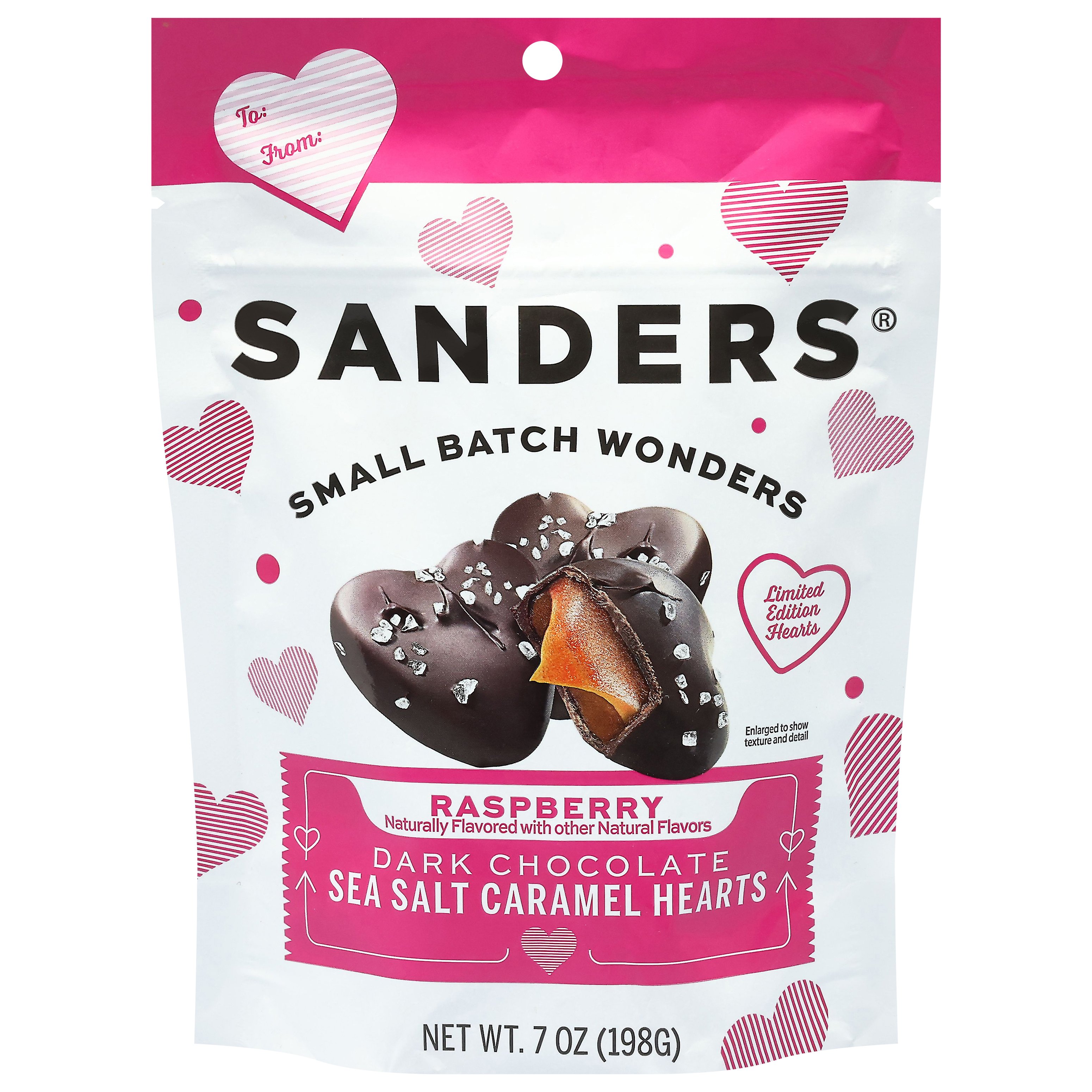 Sanders Dark Chocolate Sea Salt Caramel Hearts Valentine's Candy - Shop ...
